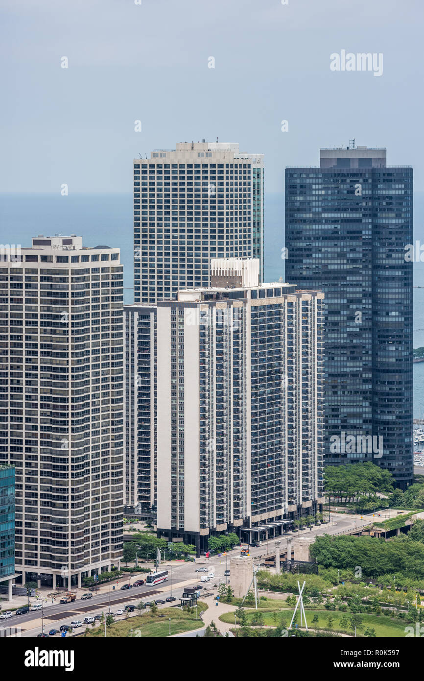 Multi unit condominium buildings in River North neighborhood Stock ...