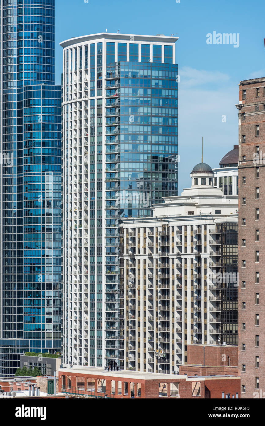 Multi unit condominium buildings in the South Loop neighborhood Stock ...
