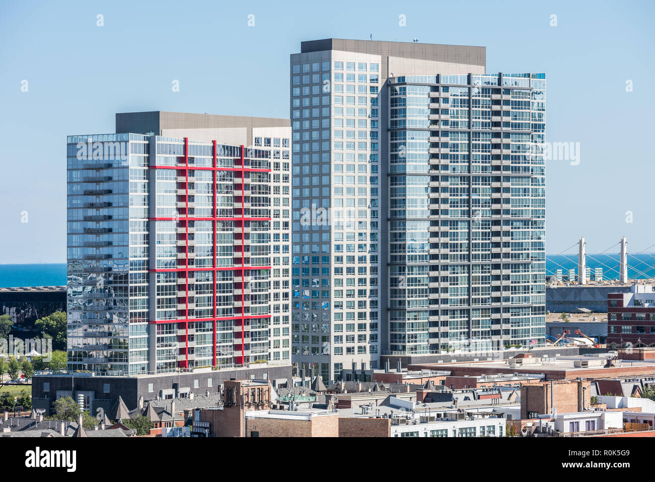 Multi unit condominium buildings in the South Loop neighborhood Stock ...