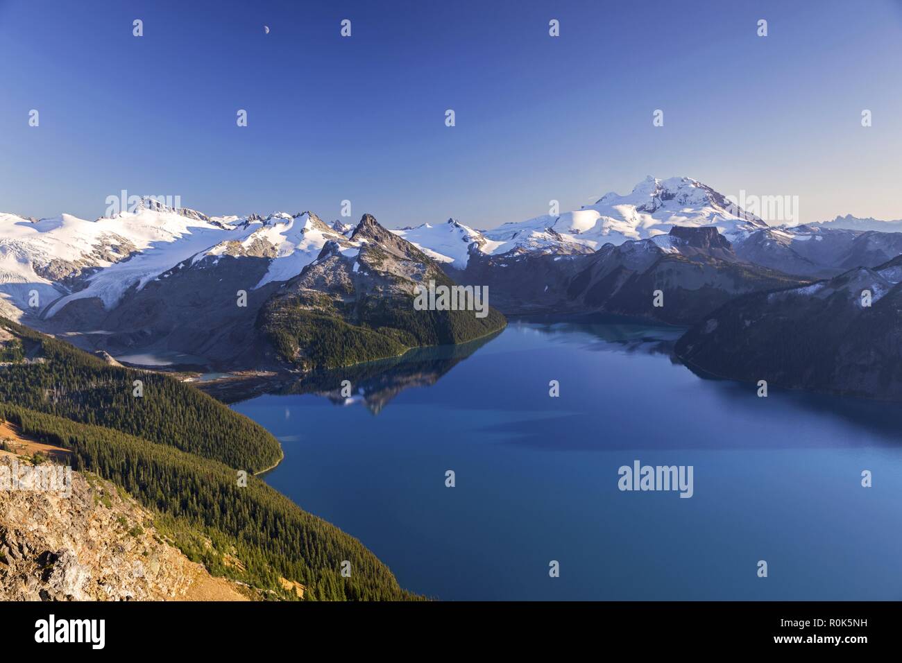 Panorama Ridge Aerial Scenic Landscape View Blue Garibaldi Lake ...