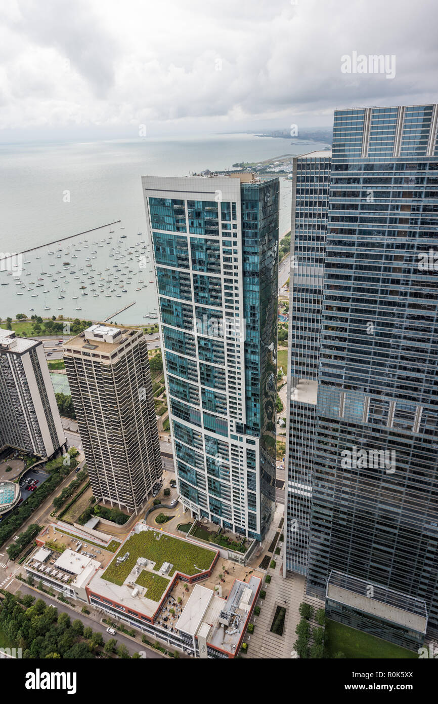 Multi unit condominium buildings in River North neighborhood Stock ...