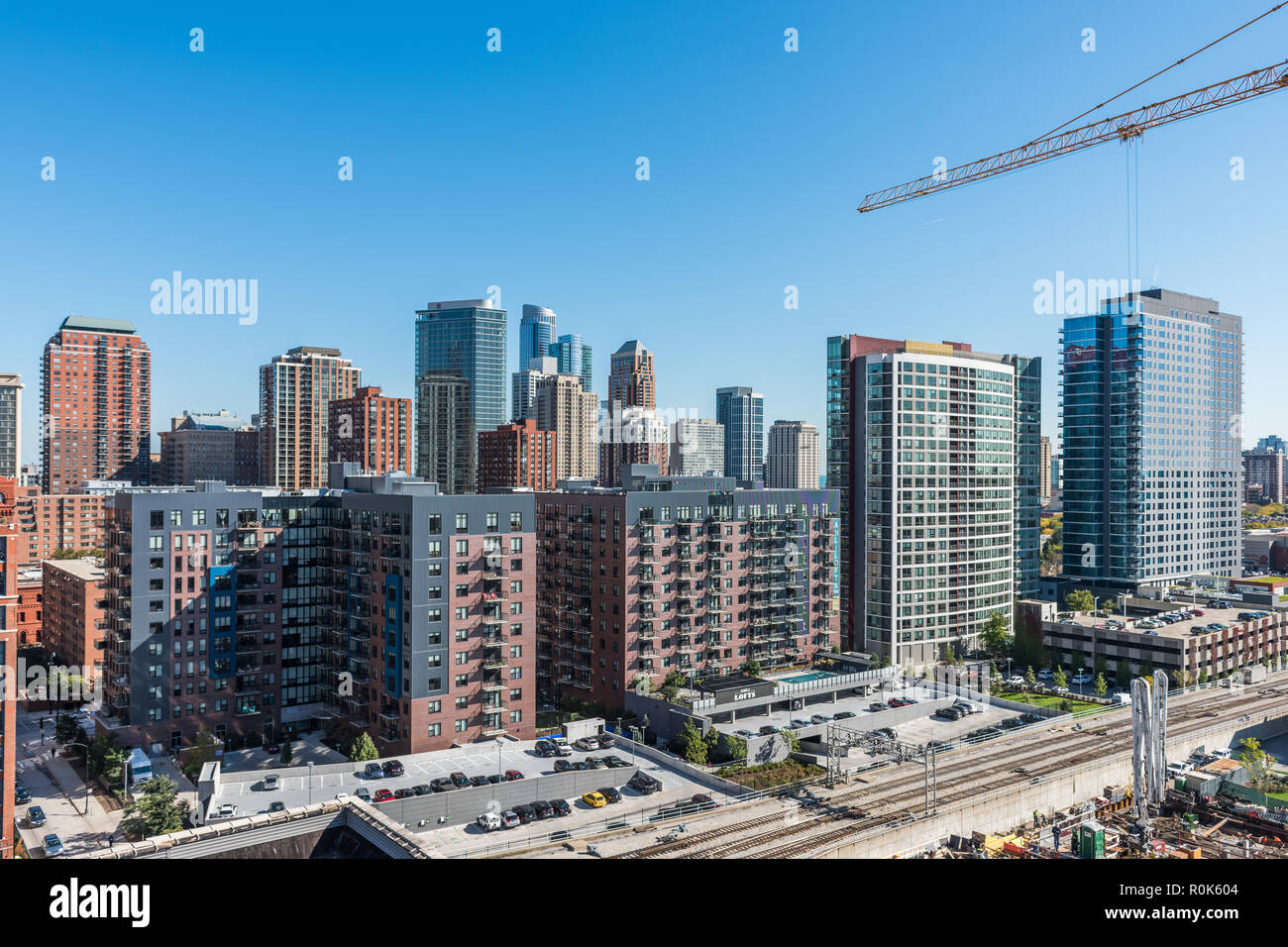 Multi unit condominium buildings in the South Loop neighborhood Stock ...