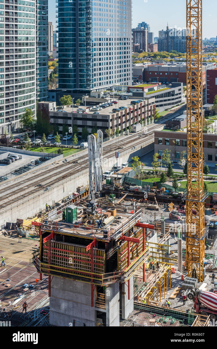 Multi unit condominium building under construction in the South Loop ...