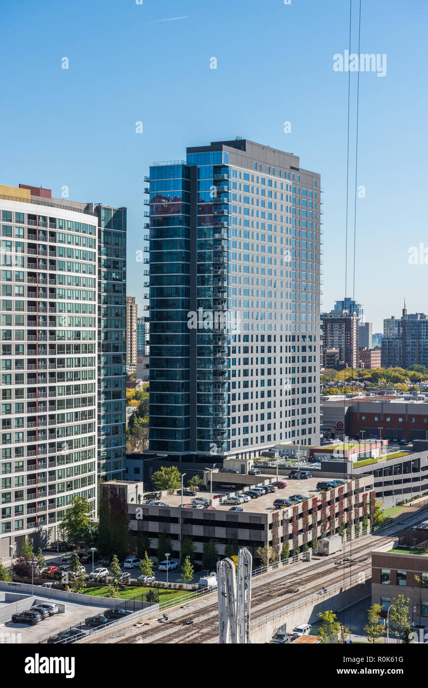 Multi unit condominium buildings in the South Loop neighborhood Stock ...