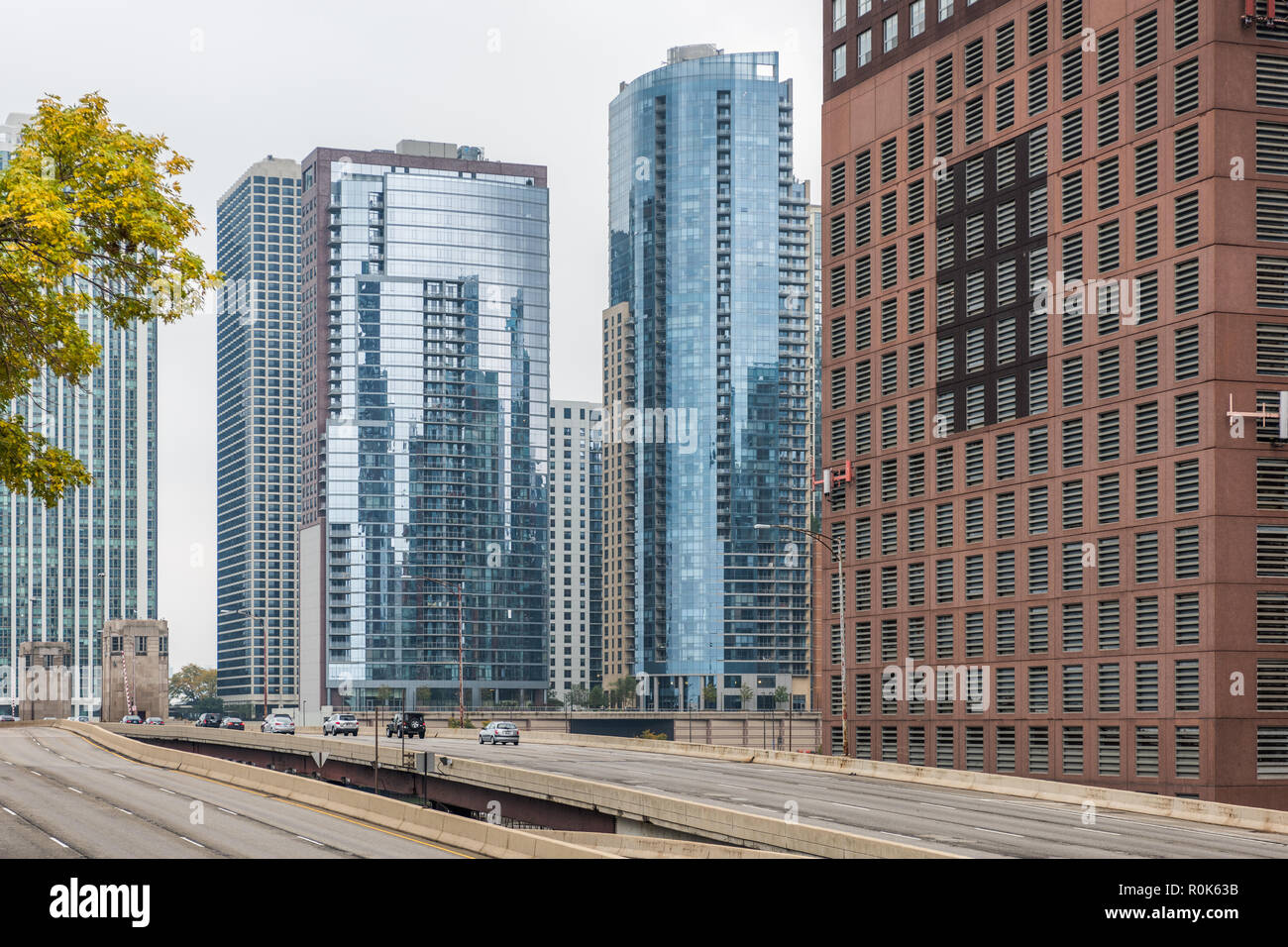 Multi unit condominium buildings in River North neighborhood Stock ...