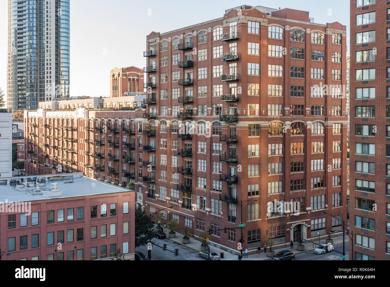 Multi unit condominium buildings in River North neighborhood Stock ...
