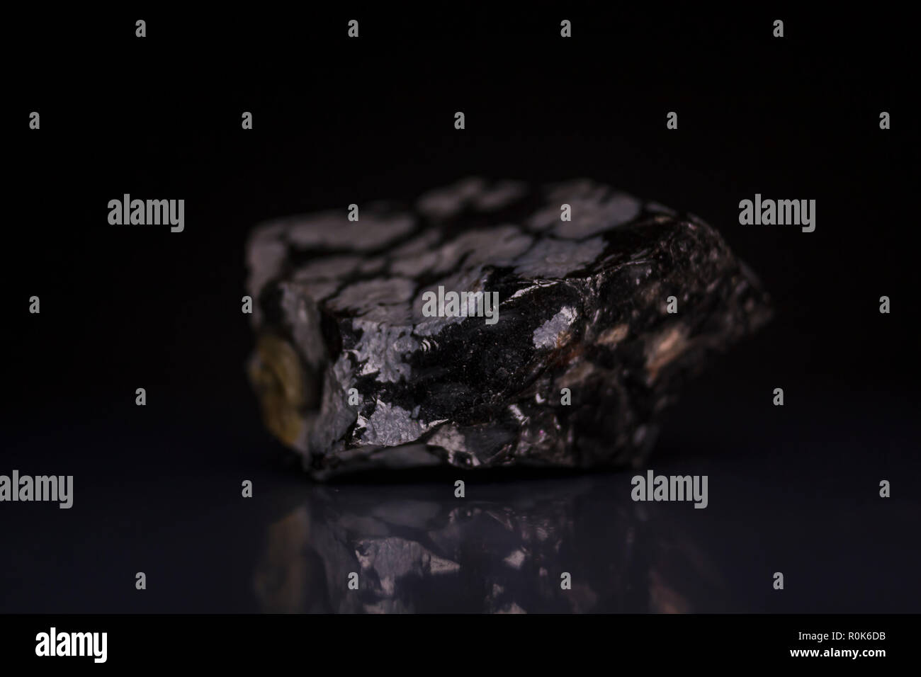 Natural volcanic glass: Snowflake Obsidian Stock Photo - Alamy