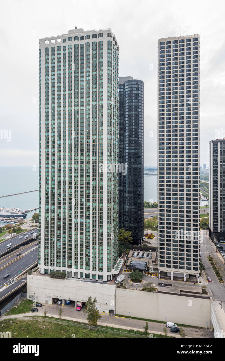 Multi unit condominium buildings in River North neighborhood Stock ...