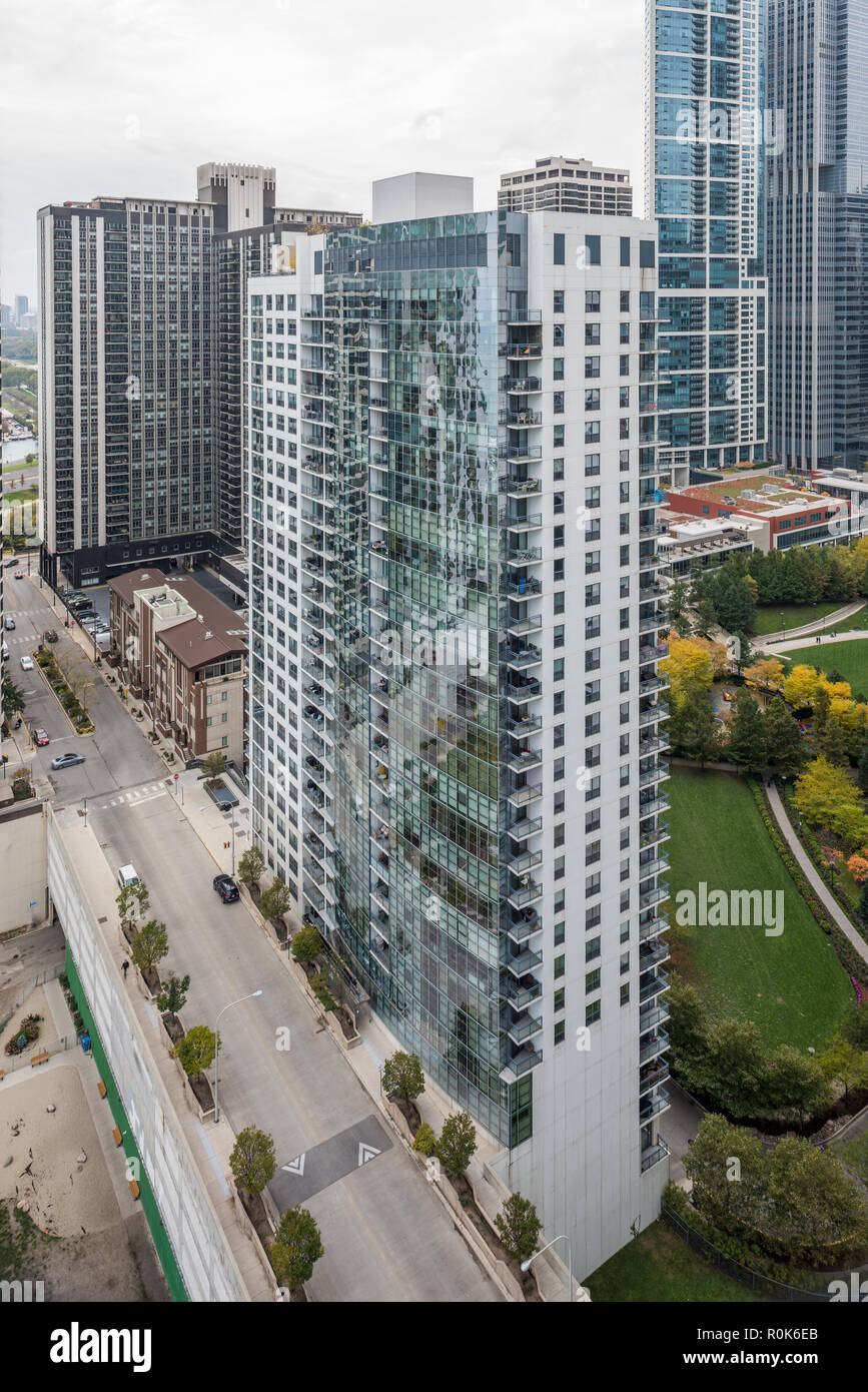 Multi unit condominium buildings in River North neighborhood Stock ...