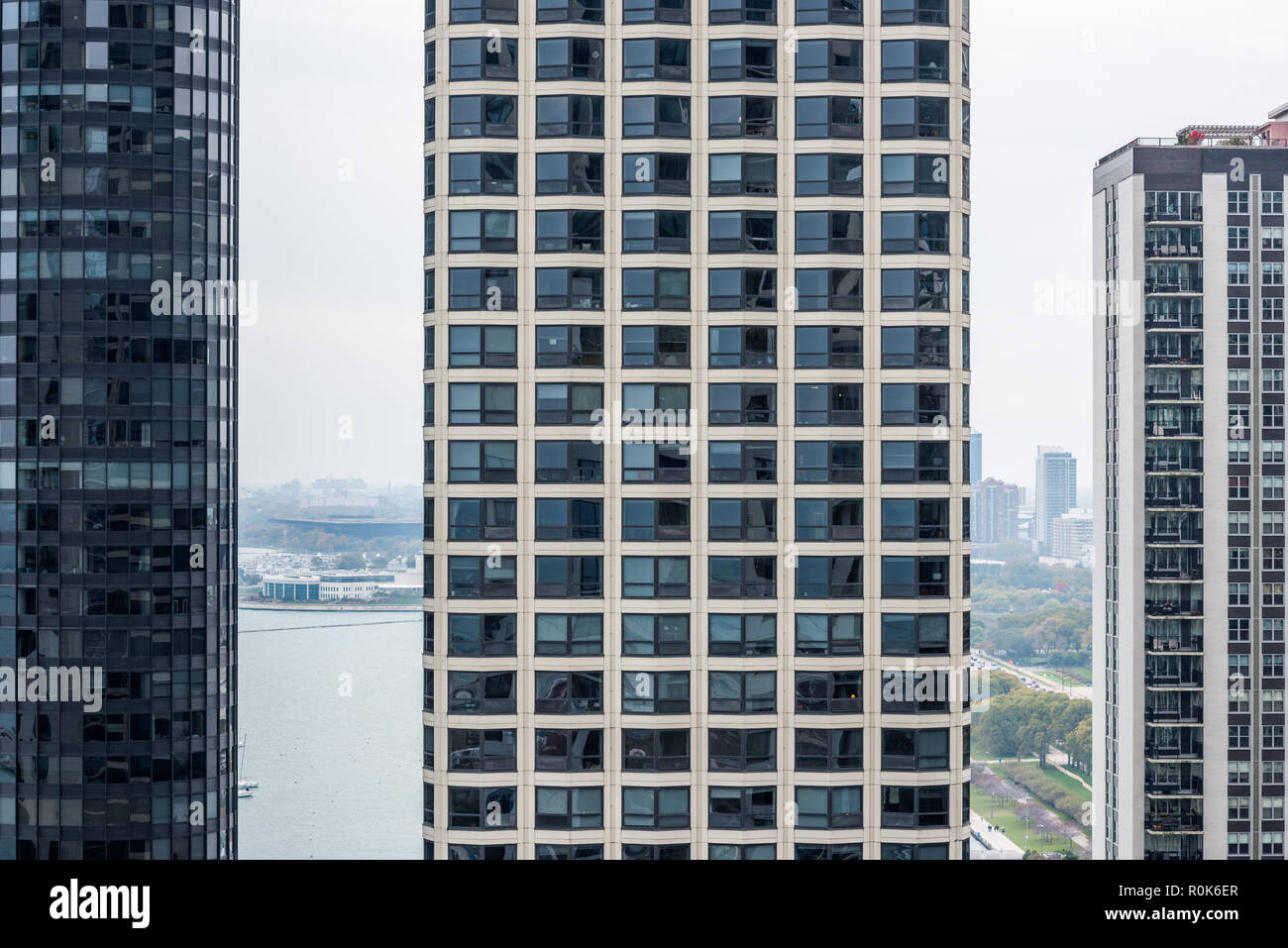 Multi unit condominium buildings in River North neighborhood Stock ...