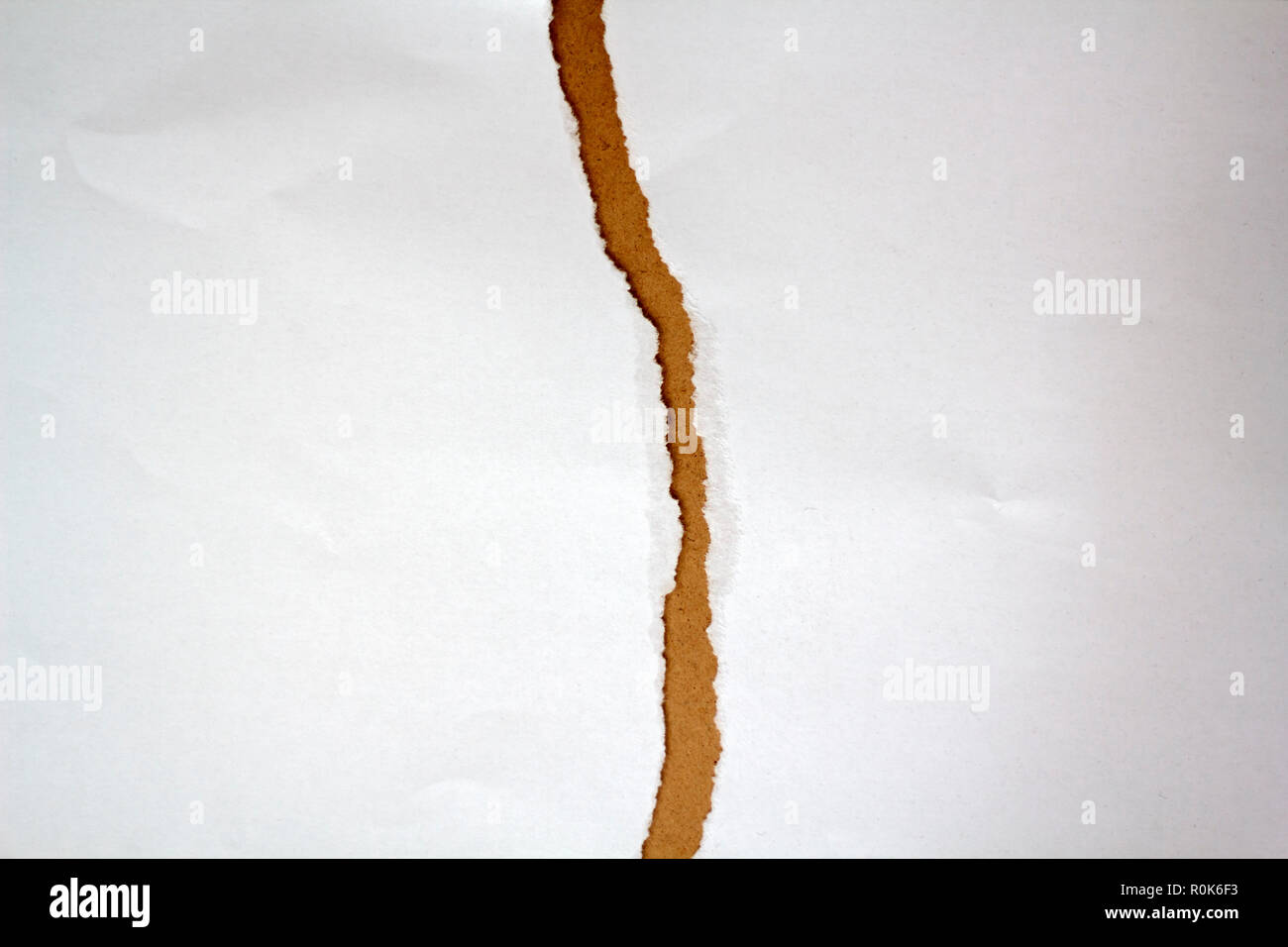 White blank paper ripped in half hi-res stock photography and images ...