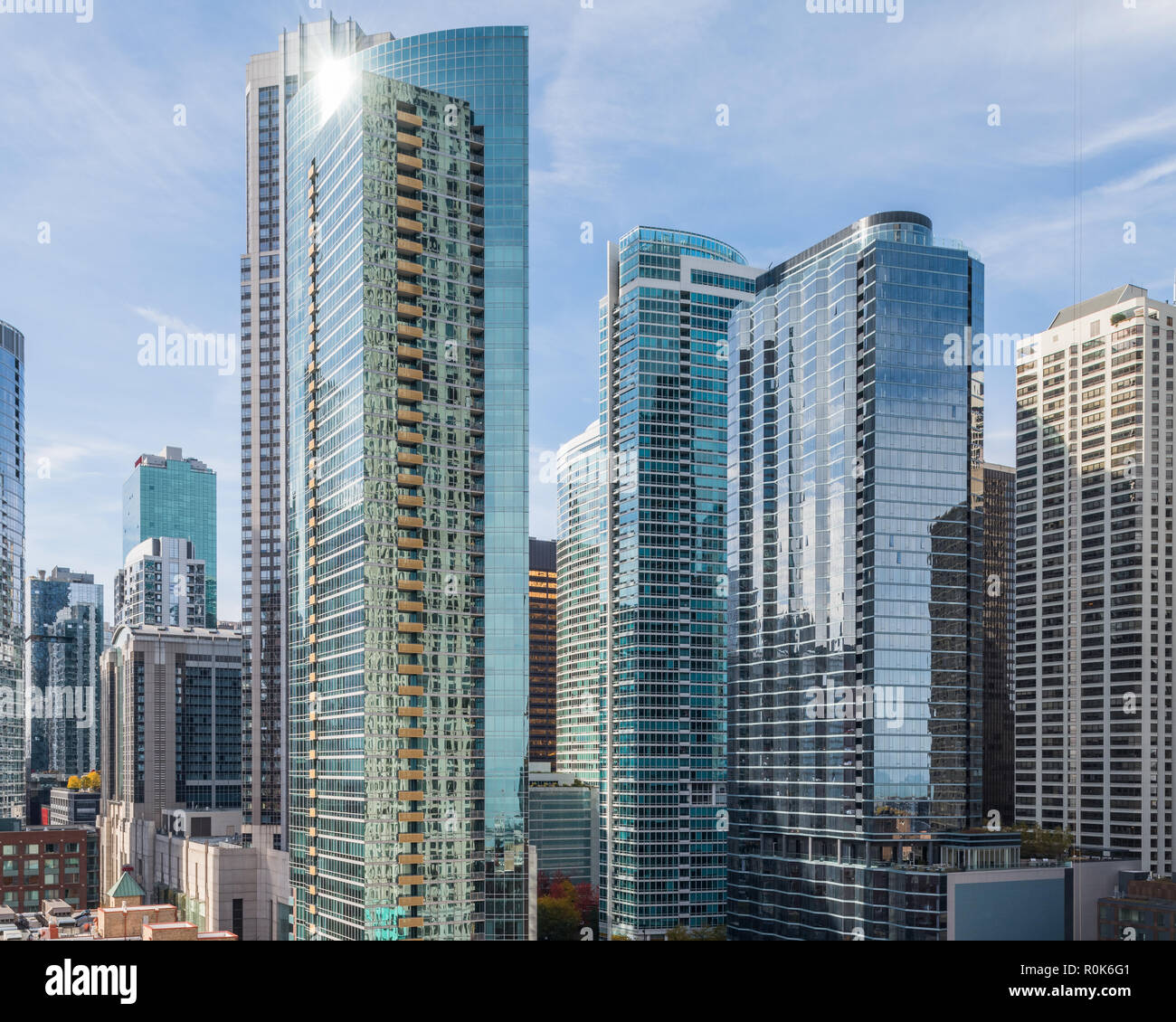 Multi unit condominium buildings in River North neighborhood Stock ...