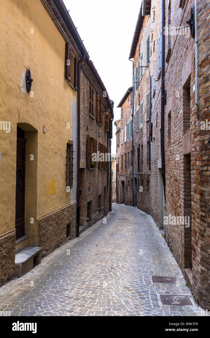 Scenes and details from the charming Italian village of Corinaldo, in ...