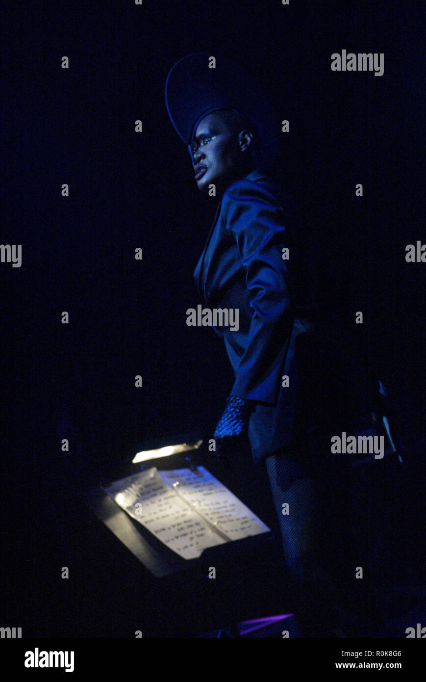 Grace Jones performing live in concert at the Enmore Theatre. Sydney ...