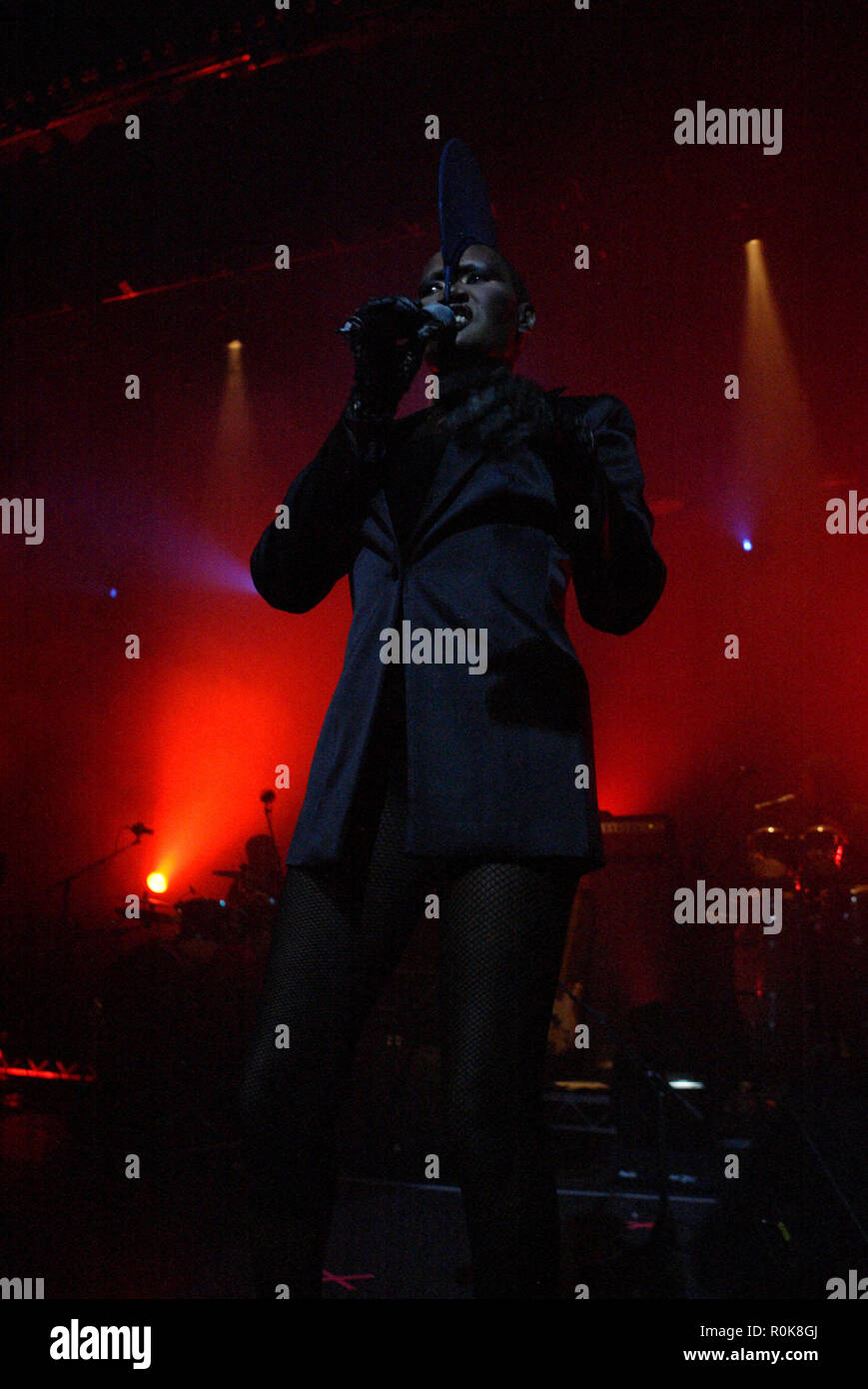 Grace Jones performing live in concert at the Enmore Theatre. Sydney ...