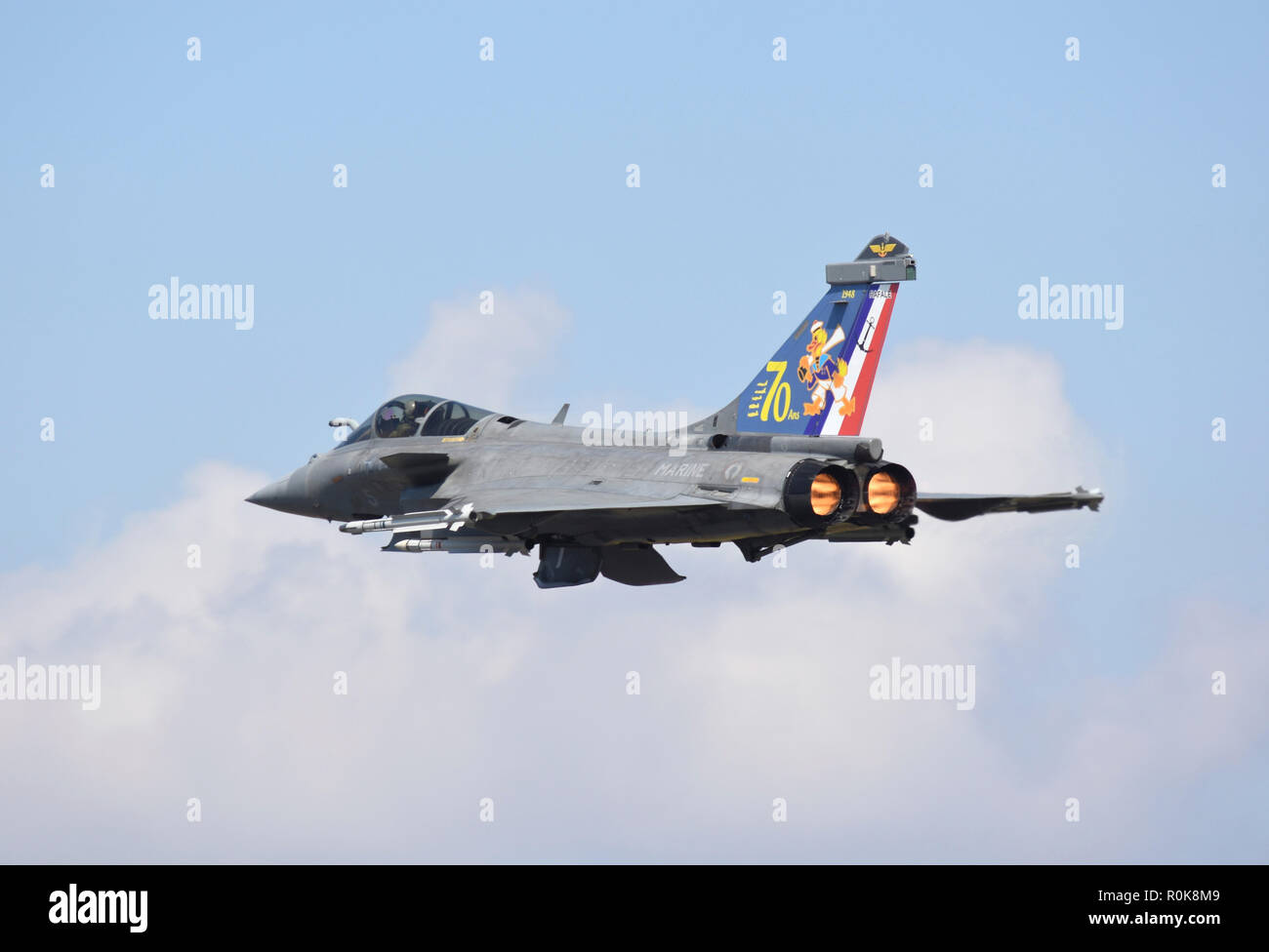 French Navy Rafale M in special livery, taking off Stock Photo - Alamy