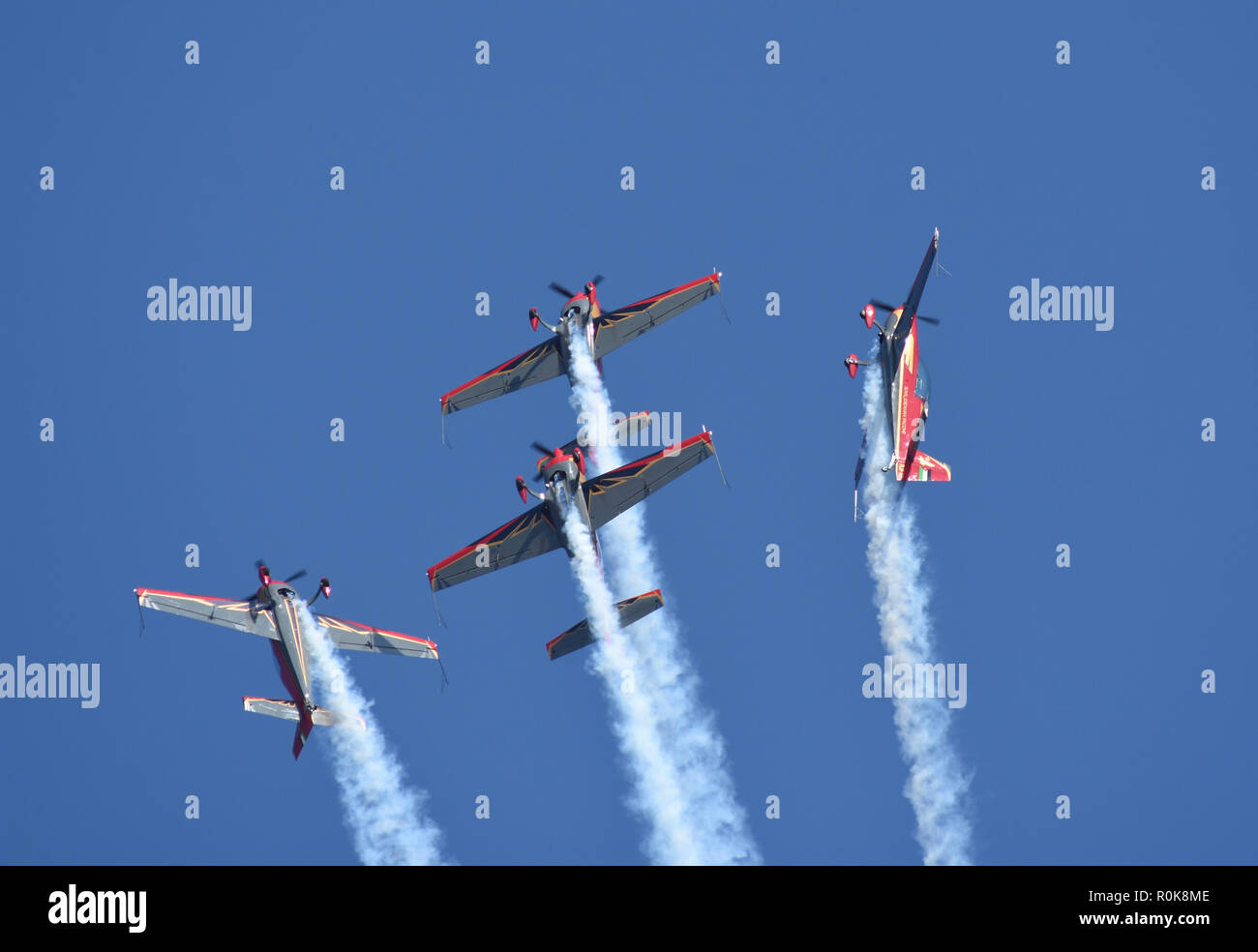 Royal Jordanian Air Force Aerobatic team Jordanian Falcons Stock Photo ...