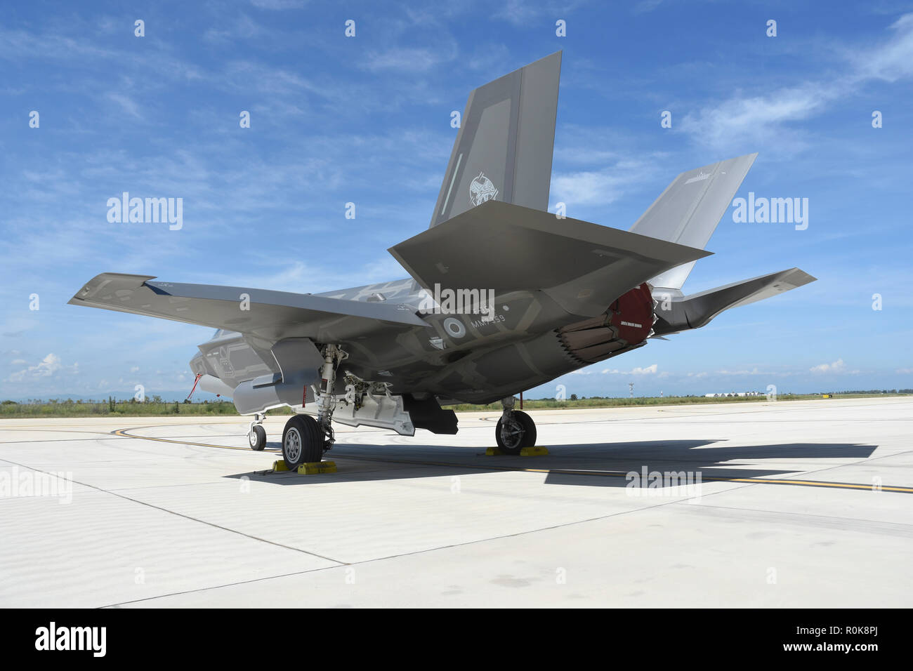 Italian Air Force F-35A on the ramp at Amendola Air Base, Italy Stock ...