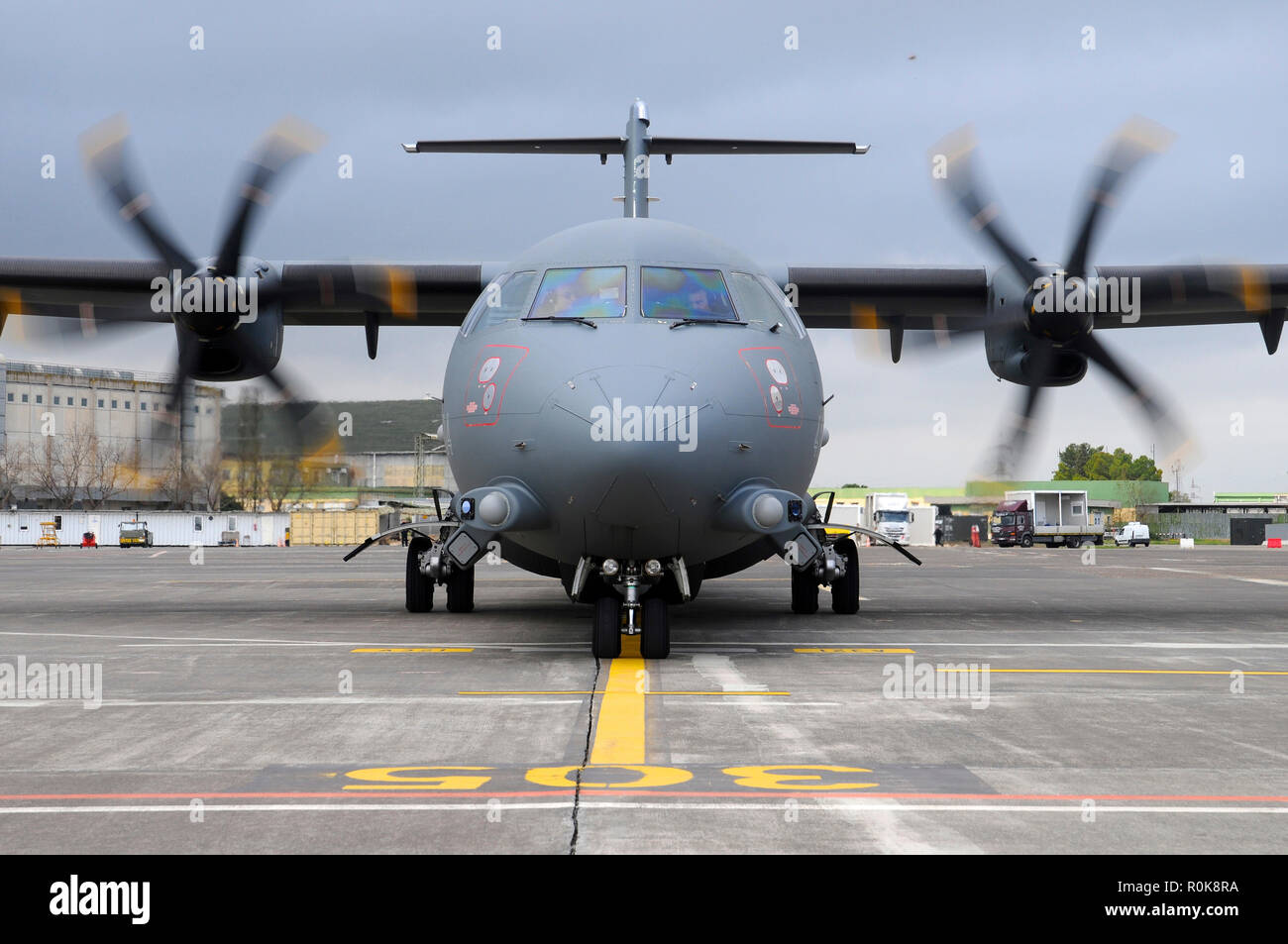 Italian Air Force P-72A maritime patrol aircraft ready to taxi Stock ...