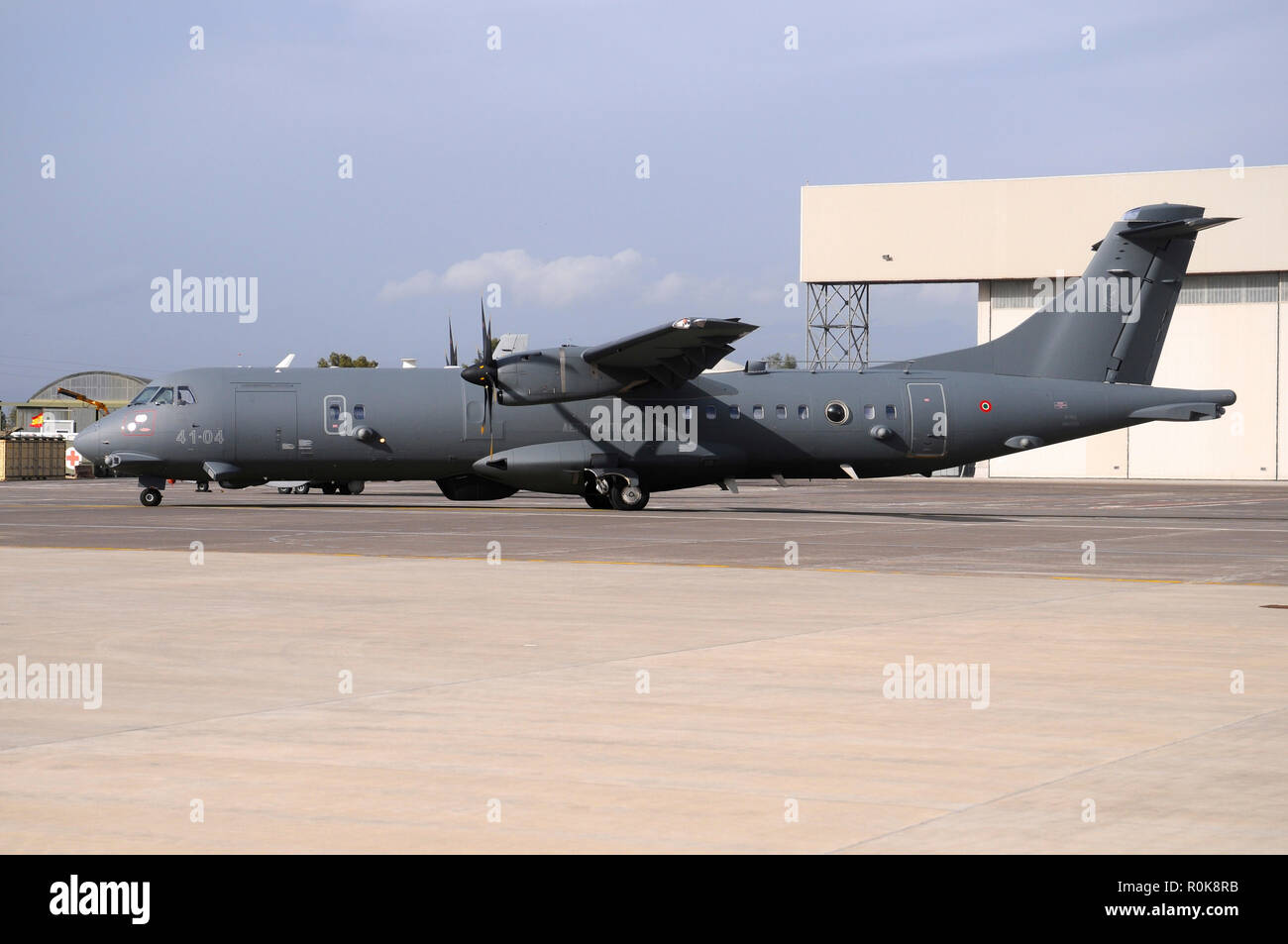 Italian Air Force P-72A maritime patrol aircraft taxiing Stock Photo ...