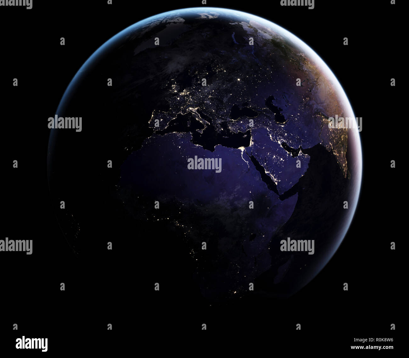 Europe satellite image night hi-res stock photography and images - Alamy