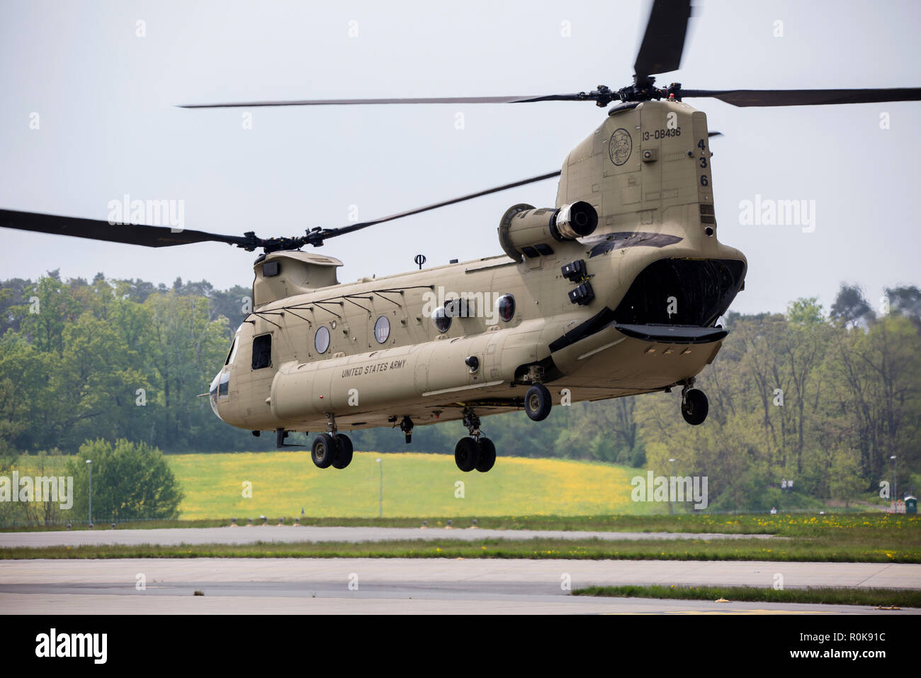 CH-47F Chinook of U.S. Army Europe departing Berlin, Germany Stock ...