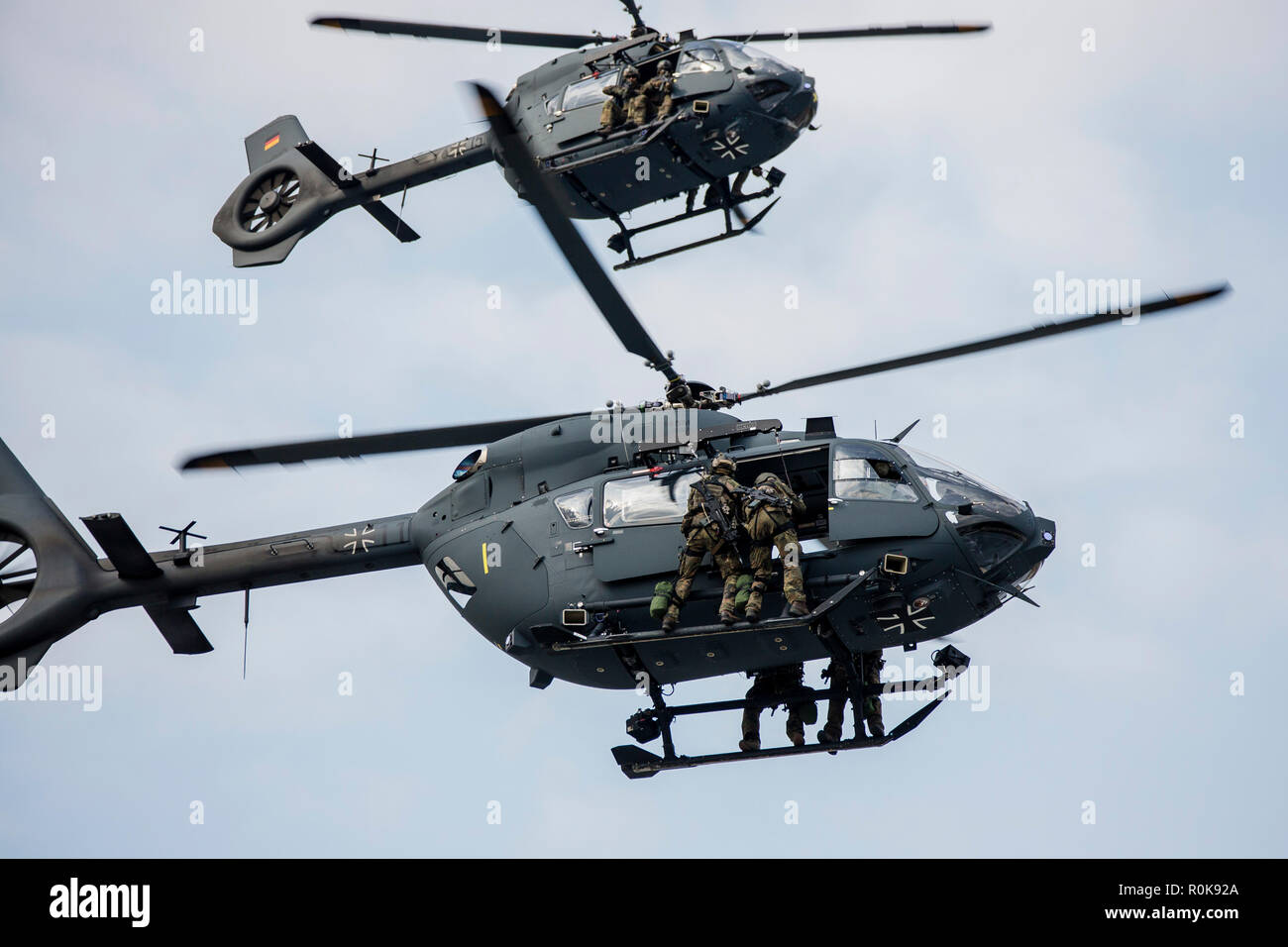 German Special Forces attached to two Airbus H145M helicopters Stock Photo - Alamy