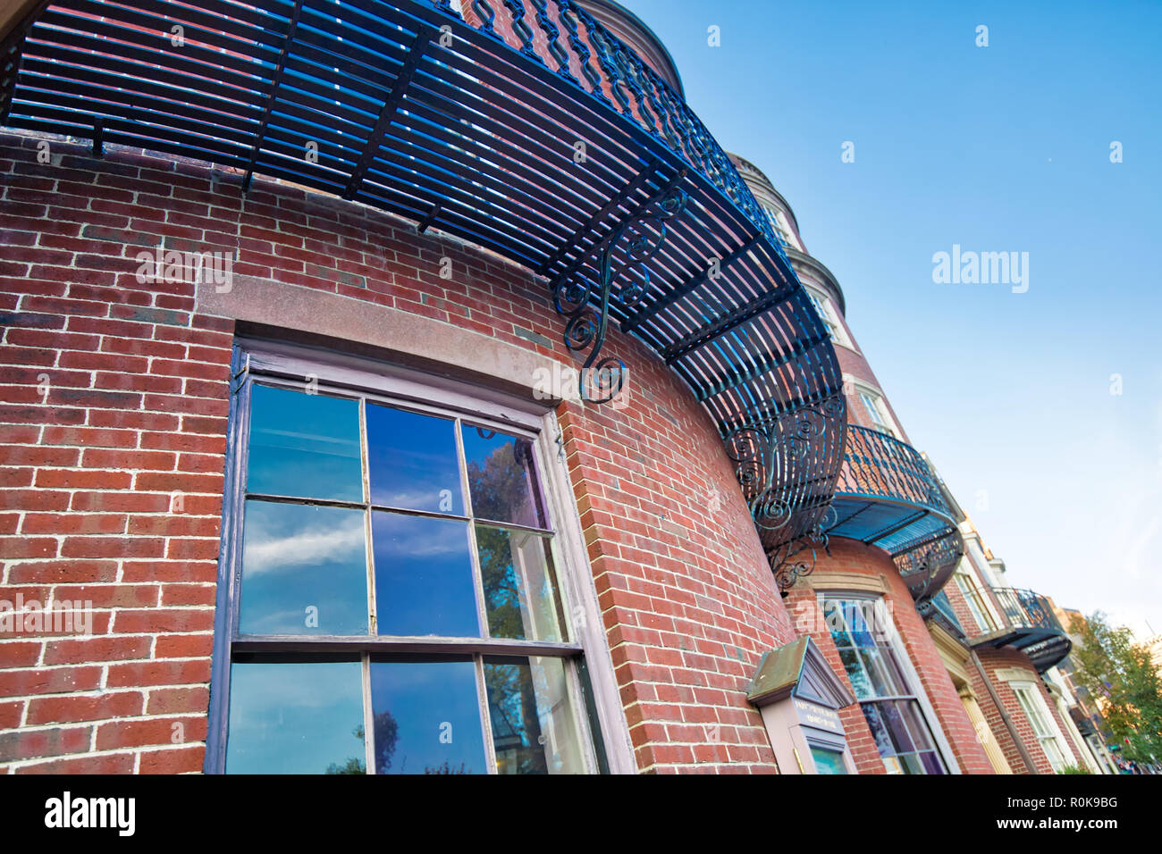 Boston typical houses in historic center Stock Photo - Alamy