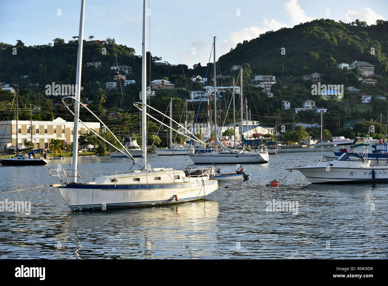 St George's cruise port, capital of Grenada, the Caribbean. Popular ...