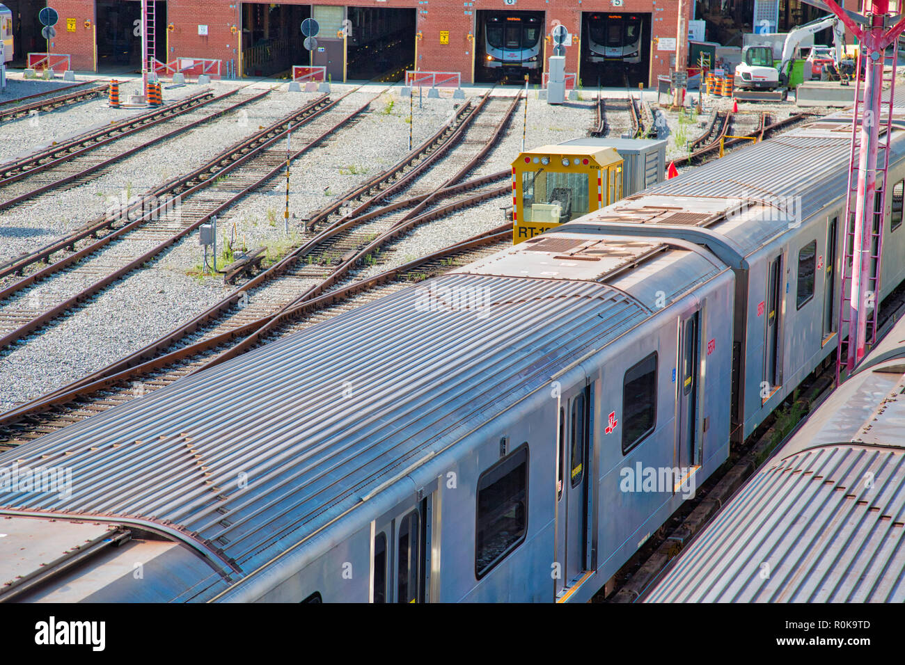 Toronto, Canada-20 August, 2018: Toronto Subway TTC Depot servicing a ...