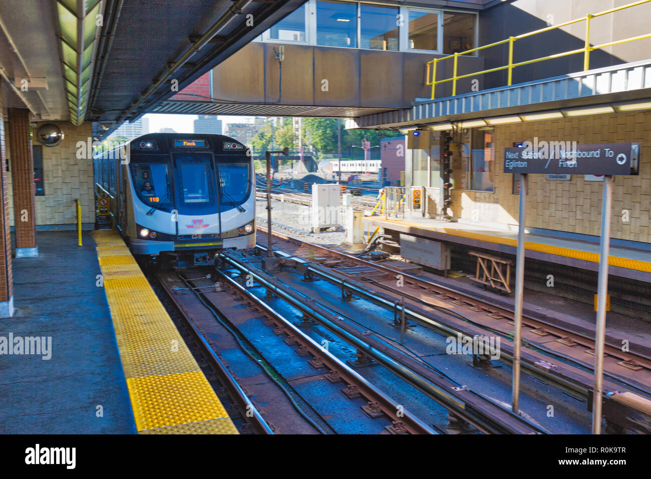 Toronto, Canada-20 August, 2018: Toronto Subway TTC Depot servicing a ...