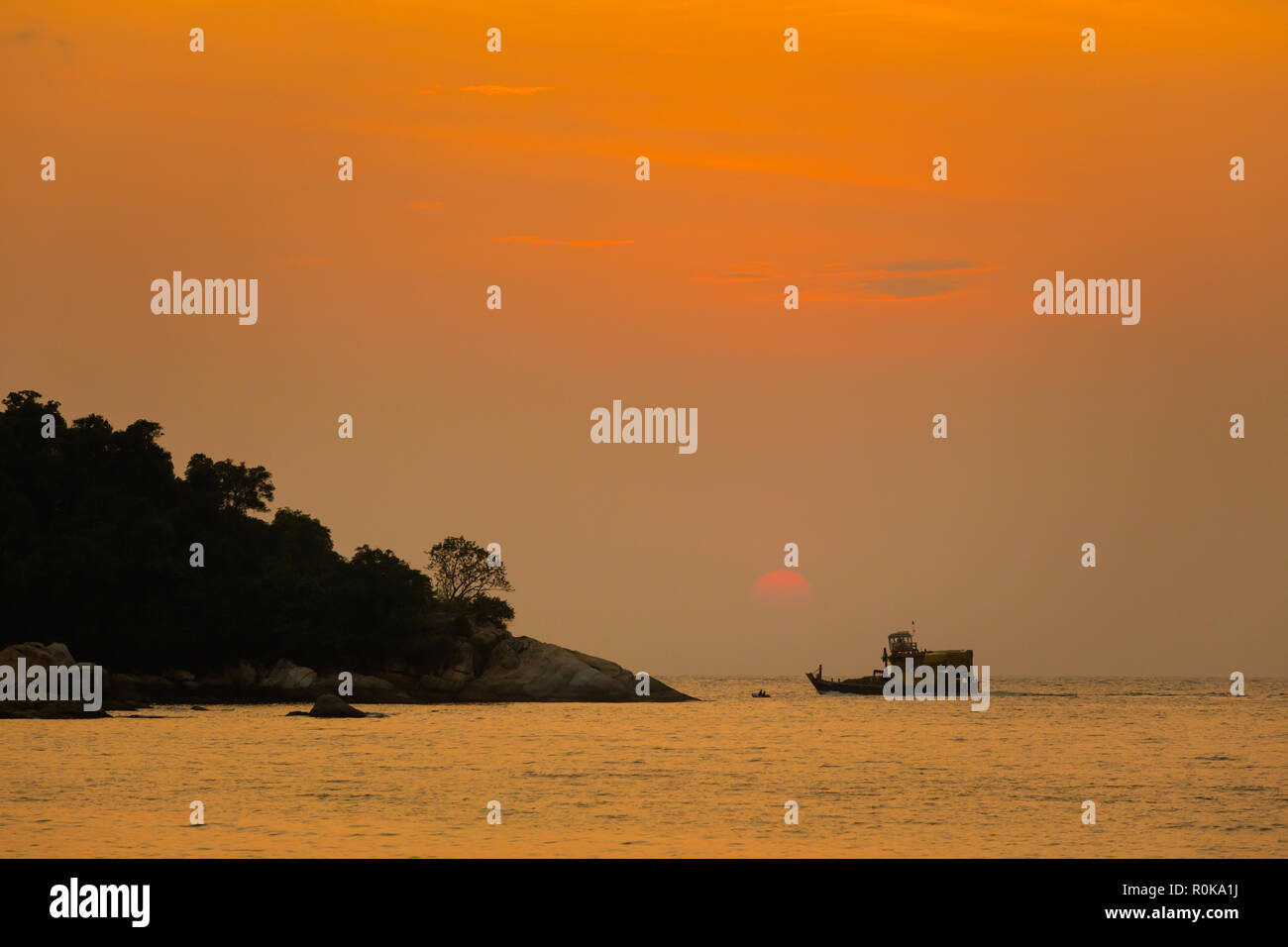Teluk Nipah coral beach on Pangkor island in Malaysia. Beautiful ...