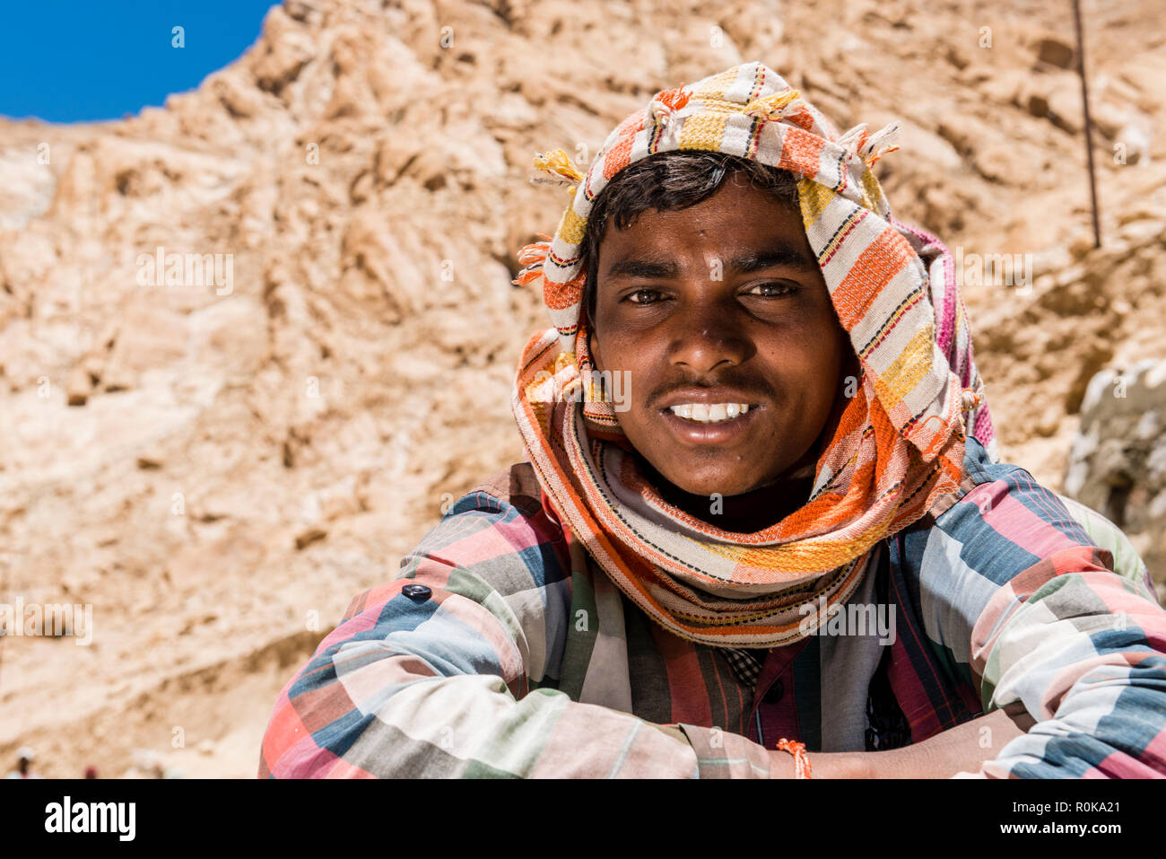 A portrait of a labour, who lives in Jharkhand originally, but has to ...