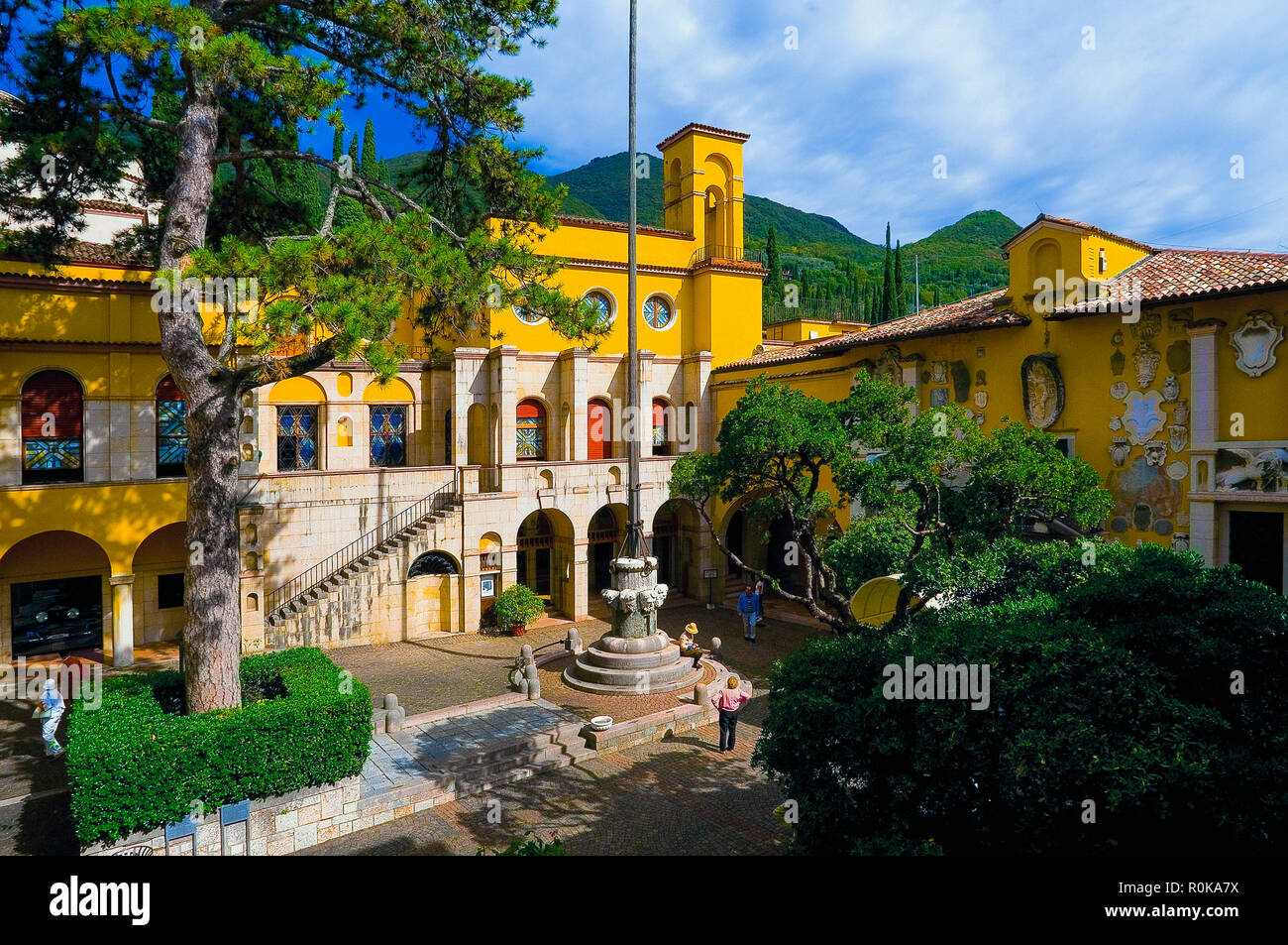 Italy Lombardia Gardone Riviera Vittoriale Piazzetta Dalmata Open ...