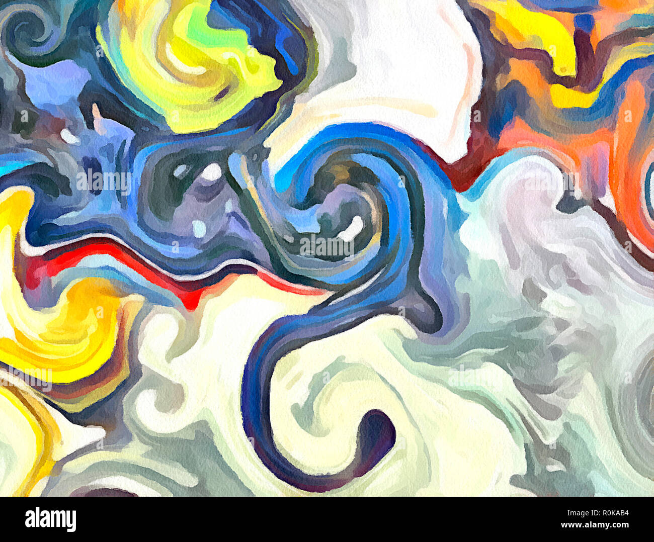 Digital art abstract pattern. Hand drawing modern style art print ...