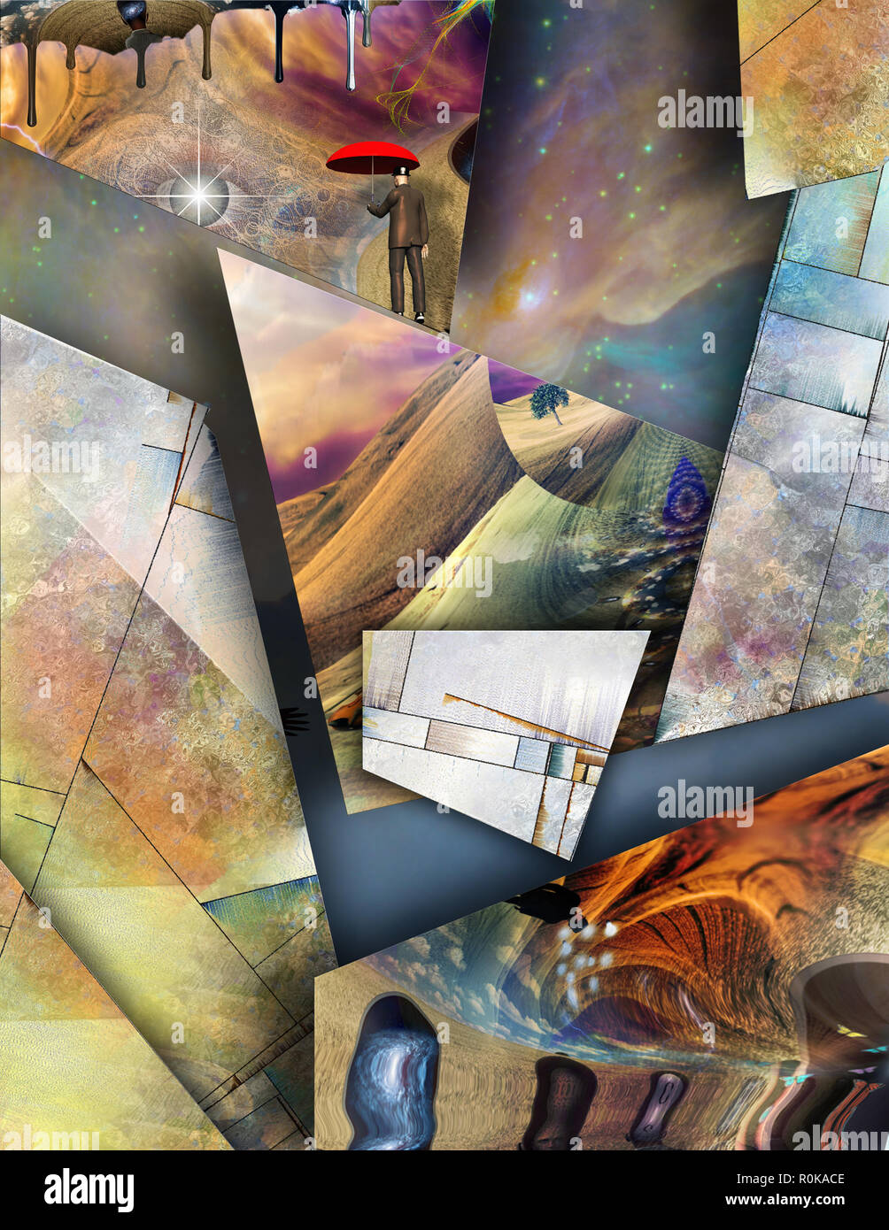Symbolic dimensional abstract. 3D rendering Stock Photo - Alamy