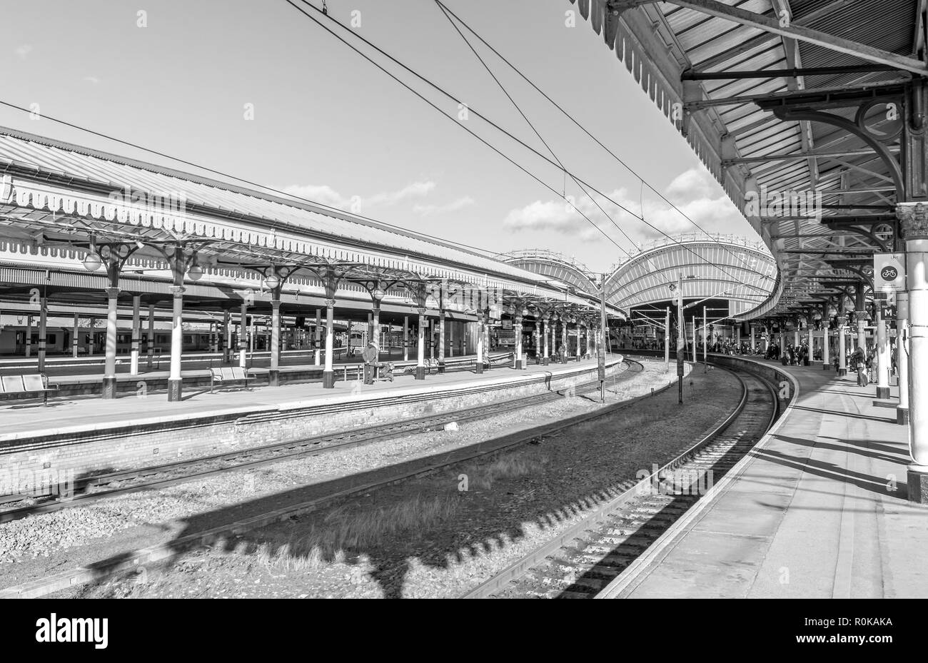 Train station signage Black and White Stock Photos & Images - Alamy