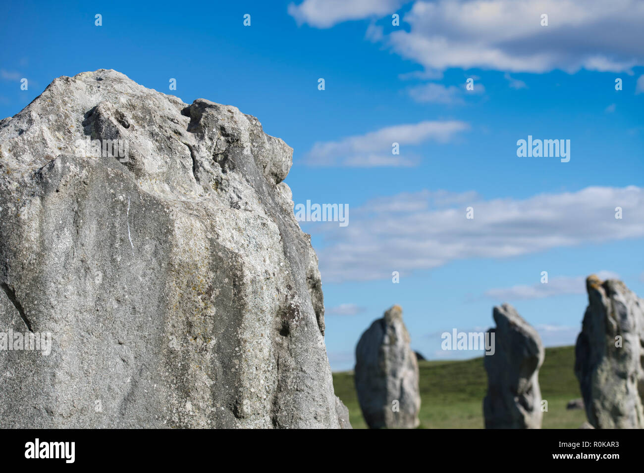Standing stones at the Neolithic stone circles in Avebury, Wiltshire ...