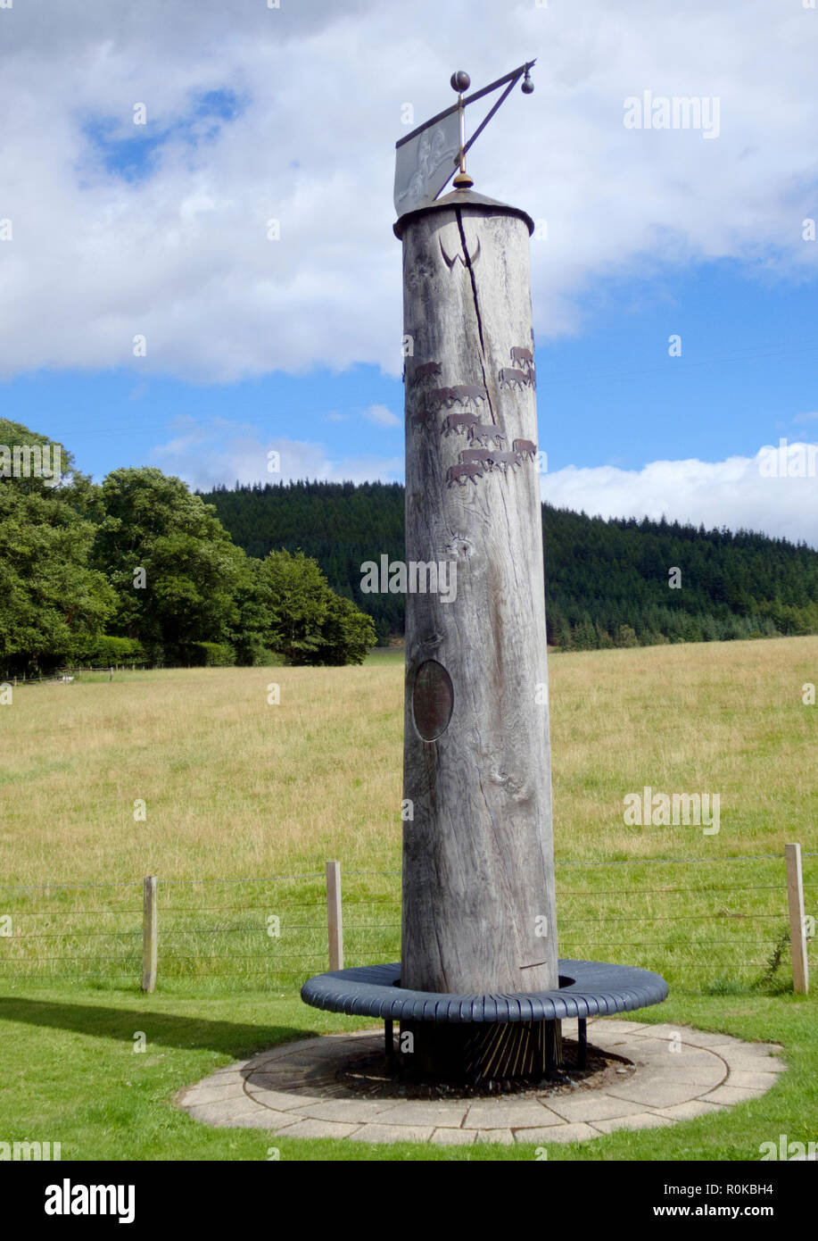 Weather Vane and Outdoor Seating at Traquair Village Hall, Borders ...