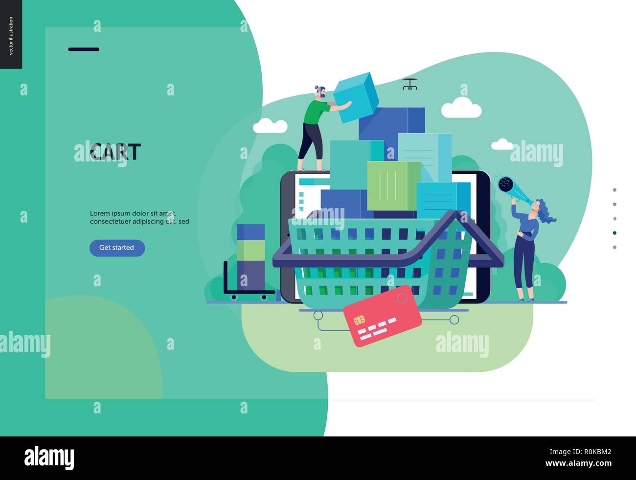 Customer placing an order Stock Vector Images - Alamy