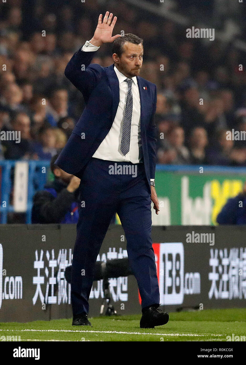 Fulham manager Slavisa Jokanovic during the Premier League match at The ...