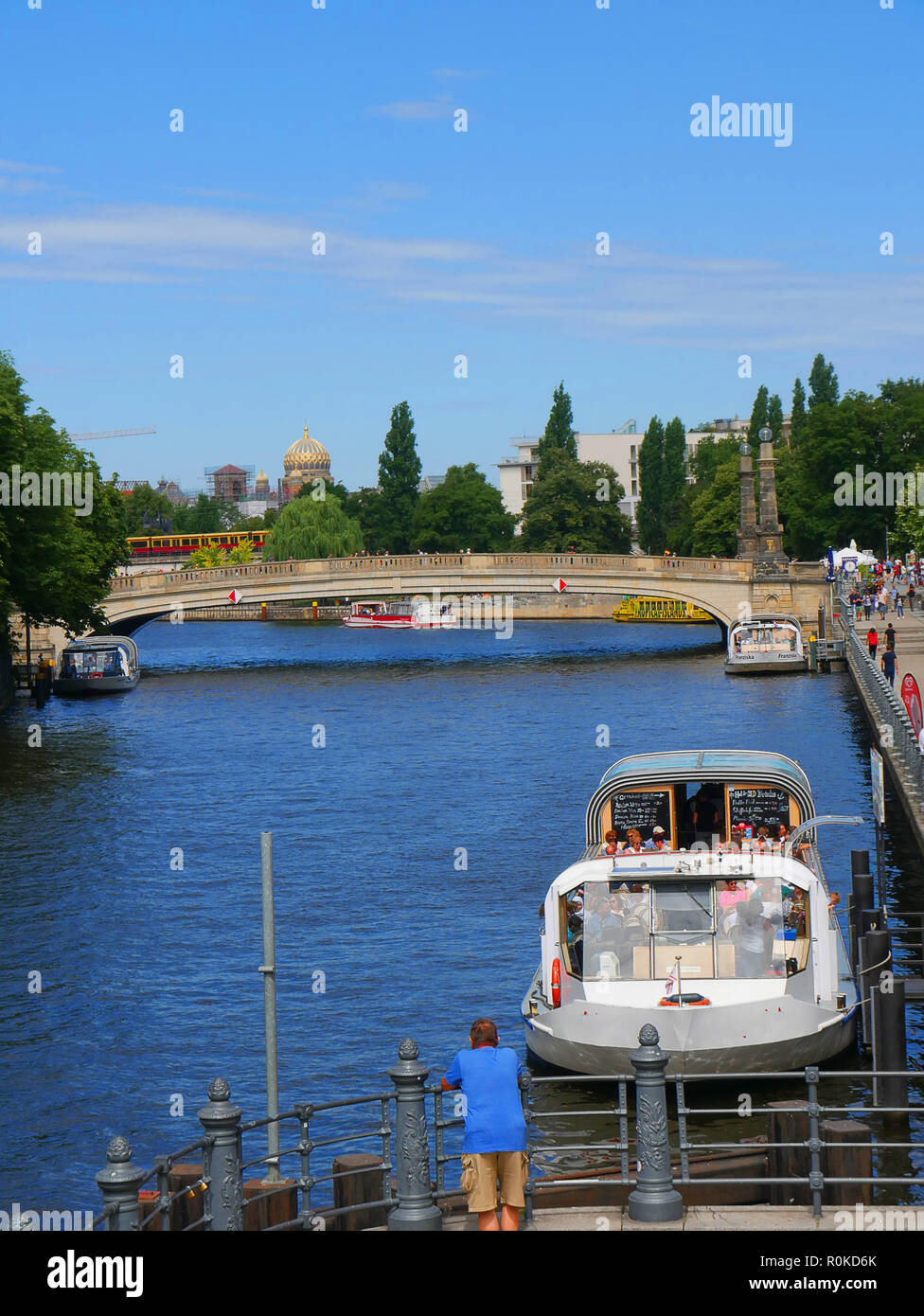 Leisurely Boat Cruise in River Spree in Berlin Germany Stock Photo - Alamy