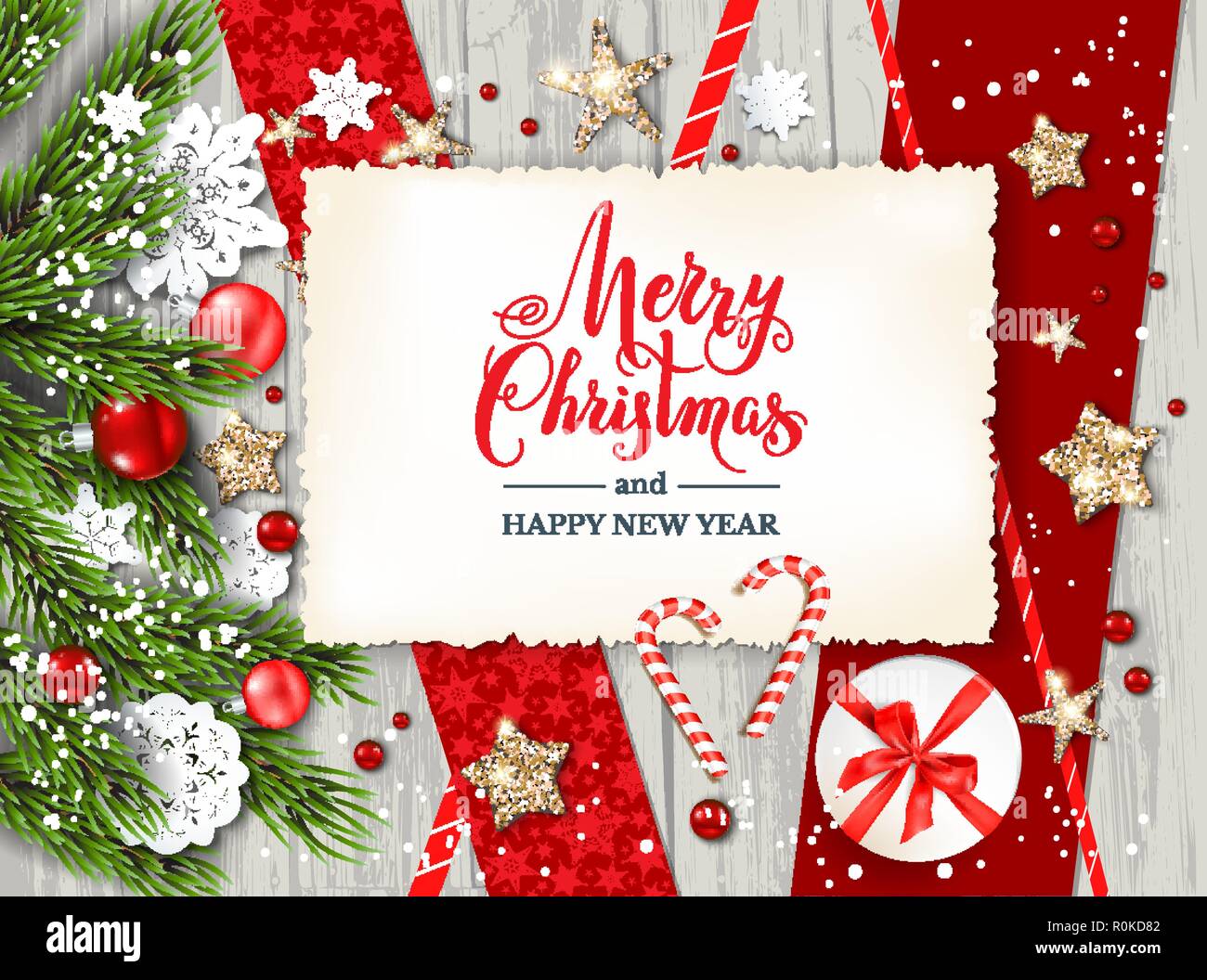 Festive winter rustic card Stock Vector Image & Art - Alamy