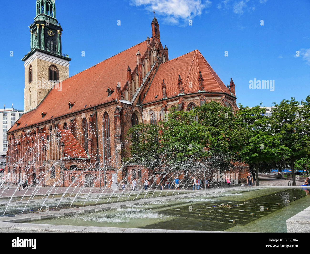 The St Marienkirche in the Alexanderplatz area of Berlin in Germany.It ...