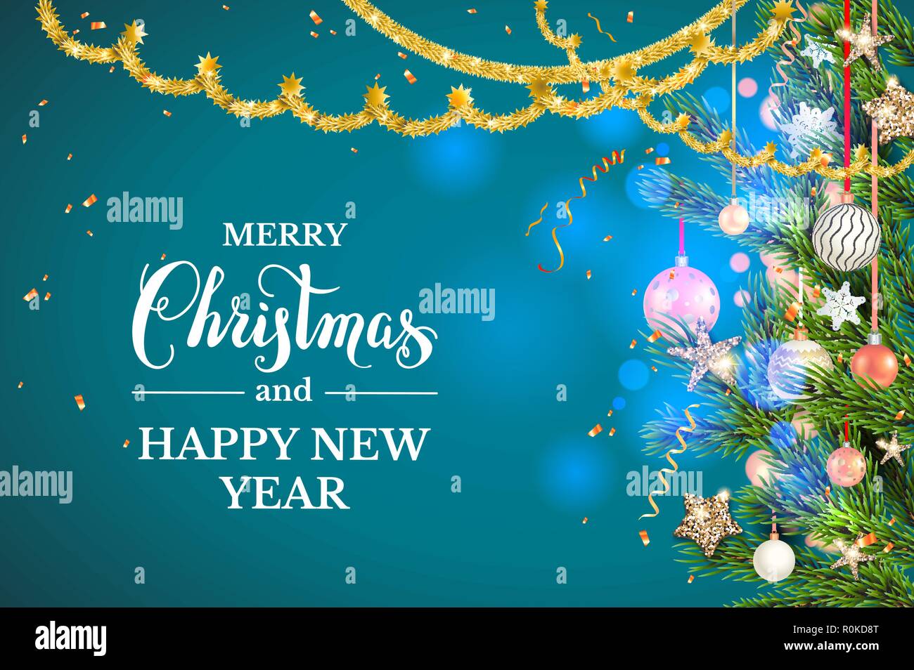 Christmas red greeting blue Stock Vector Images - Alamy