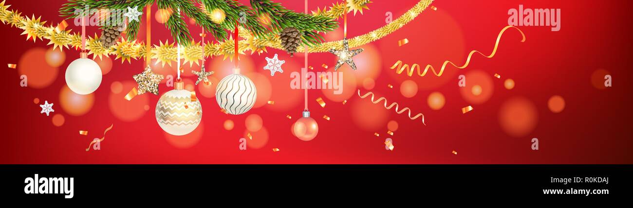 Red and shine holiday banner Stock Vector Image & Art - Alamy