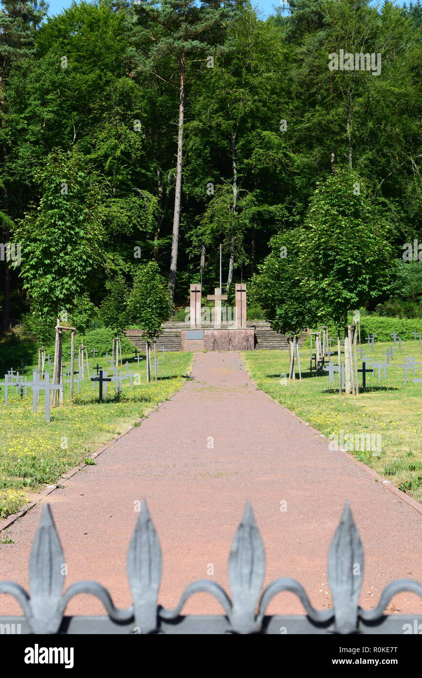 Reimsbach ww2 cemetery is build on a parcel of about 6800 m² there is a ...