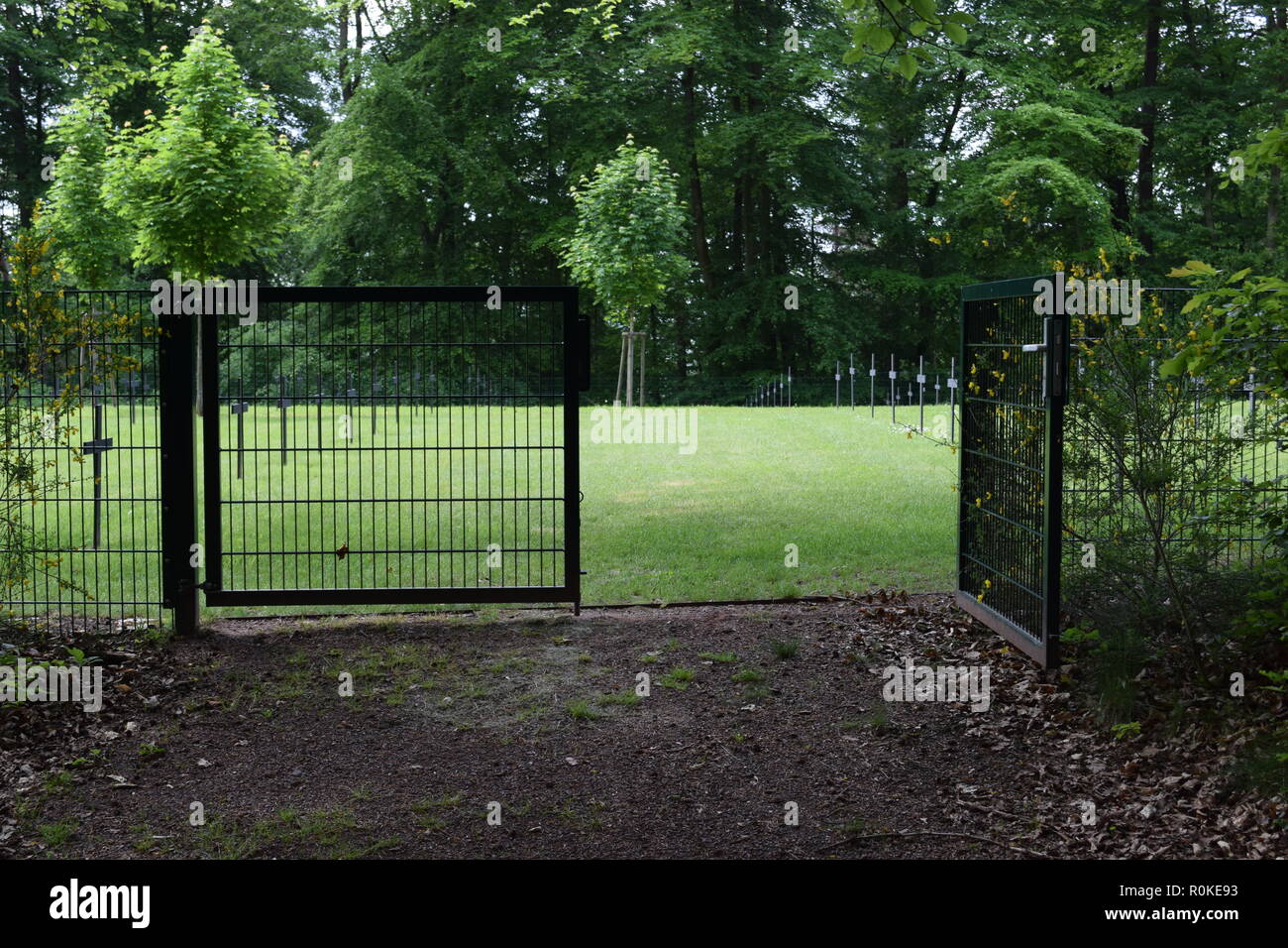 Reimsbach ww2 cemetery is build on a parcel of about 6800 m² there is a ...