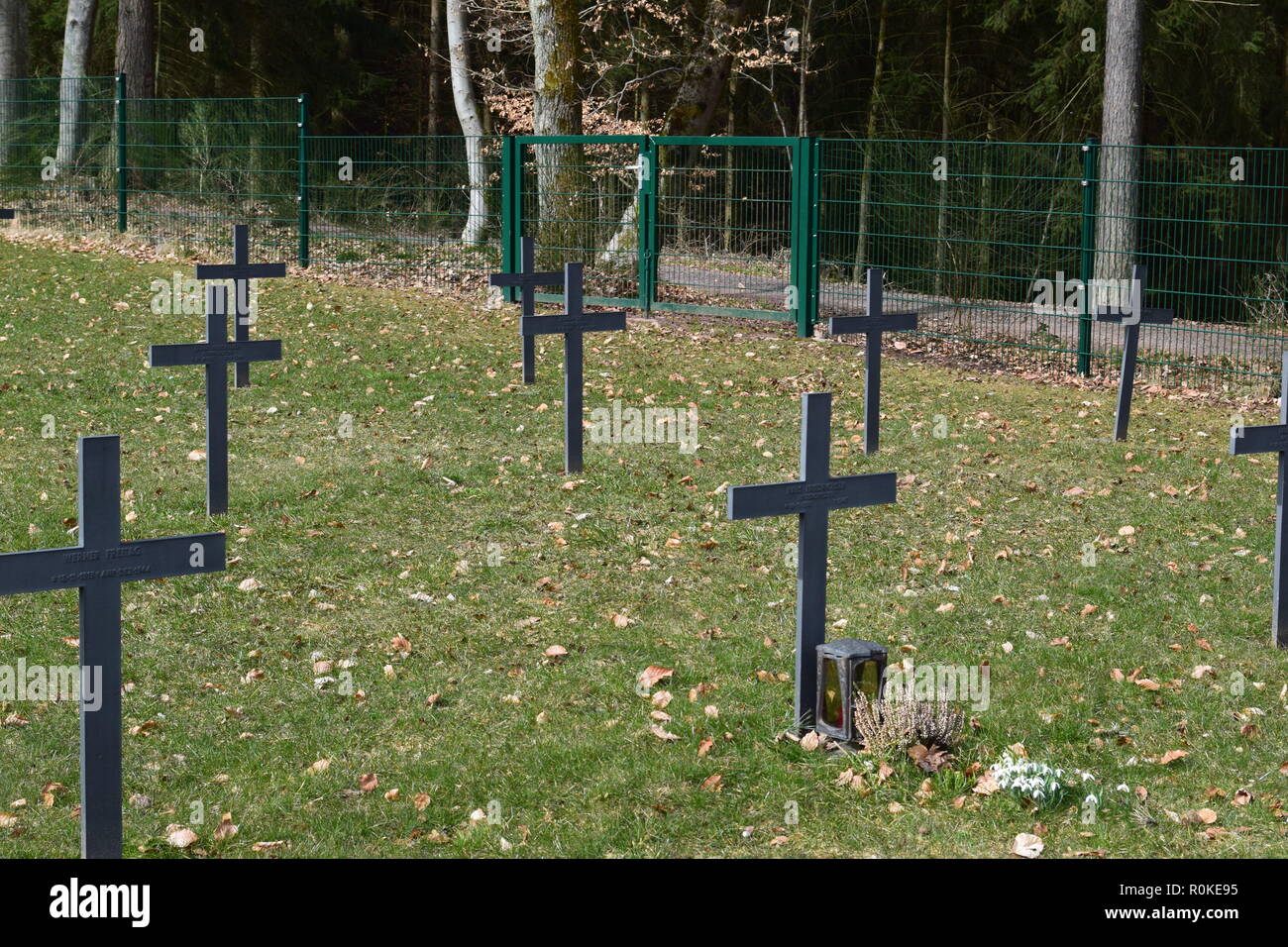 Reimsbach ww2 cemetery is build on a parcel of about 6800 m² there is a ...