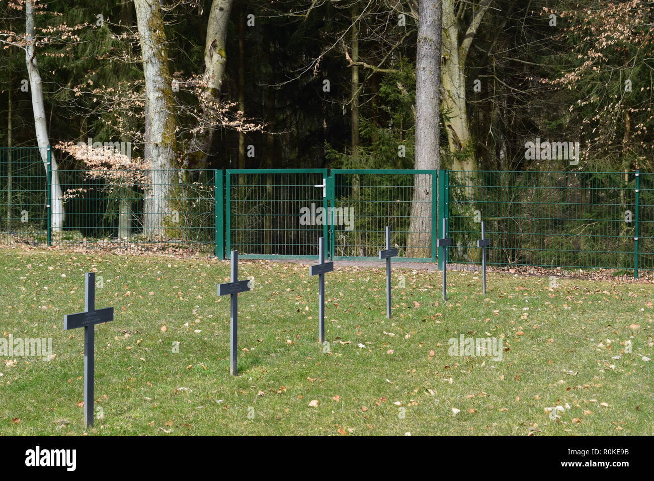 Reimsbach ww2 cemetery is build on a parcel of about 6800 m² there is a ...